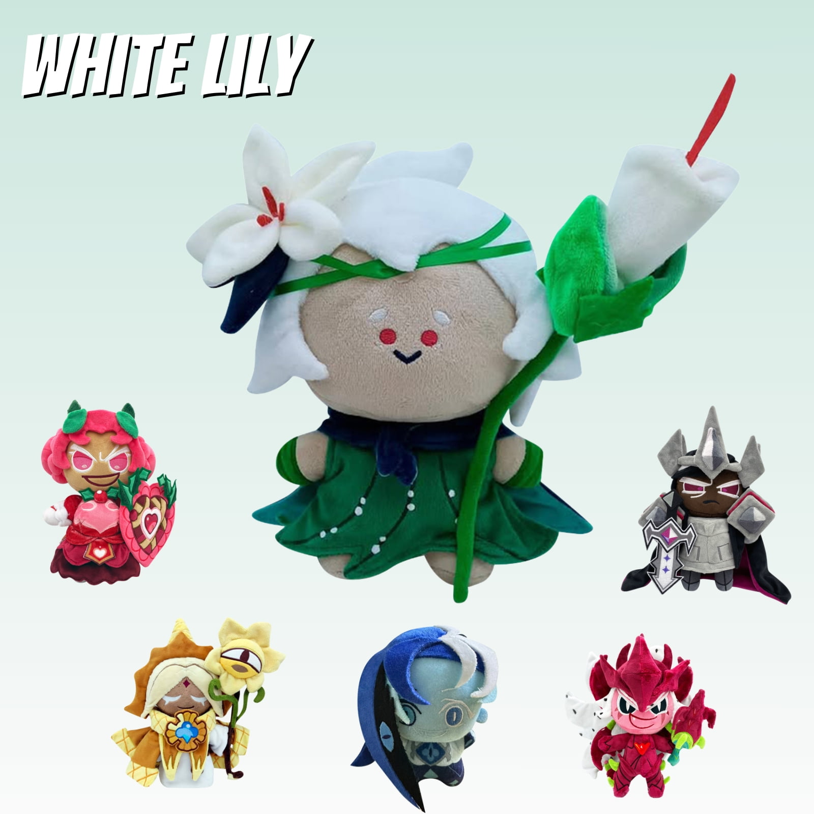 Cookie Run Kingdom White Lily Plush - 7.8 Inch Stuffed Figure, Mobile ...
