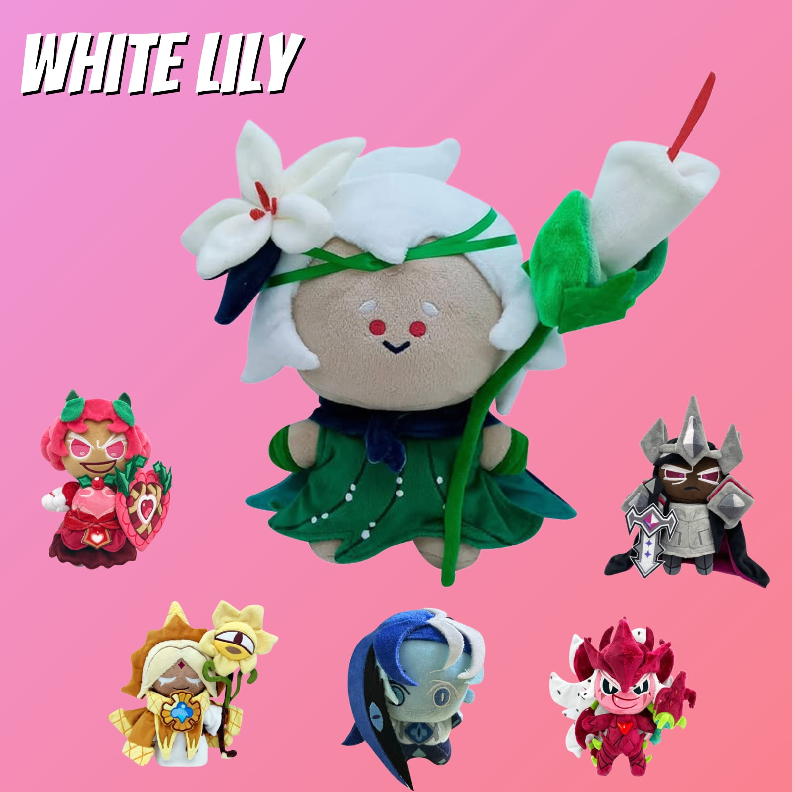 Cookie Run Kingdom White Lily Plush - 7.84 Inch Stuffed Animal, Soft Huggable Toy, Perfect for ...