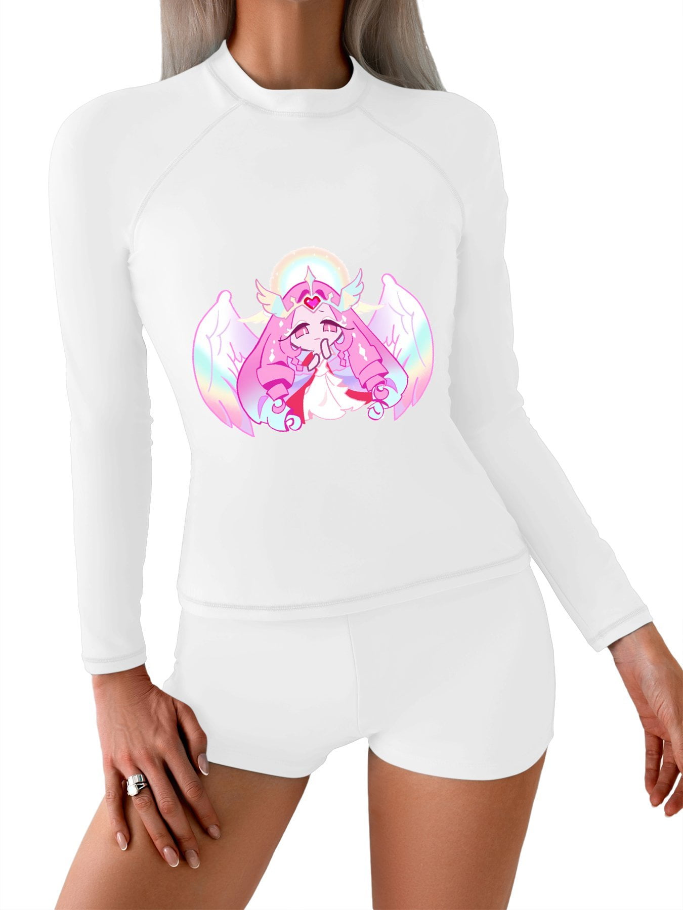 Cookie Run Kingdom Women's Surf Suit Set Slim Conservative Swimsuit ...