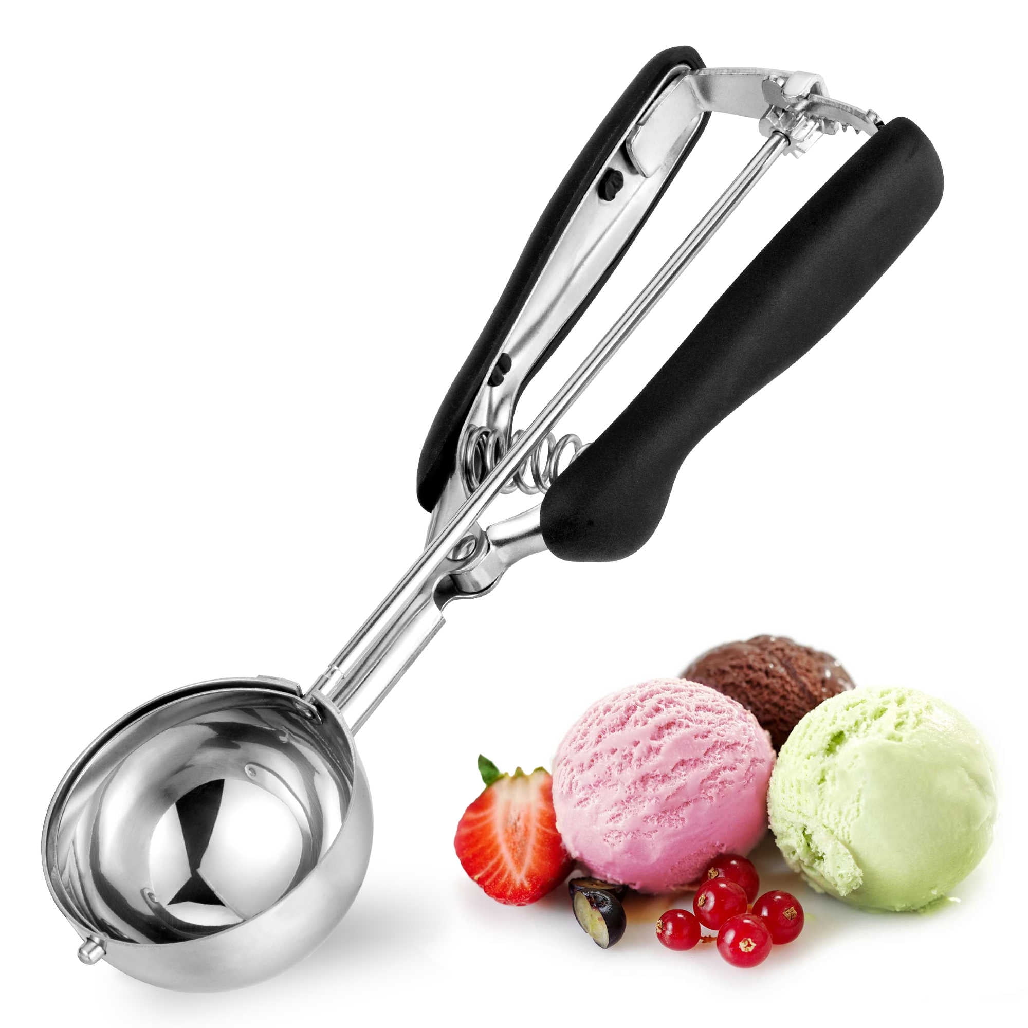 TJ POP, Cookie Scoop 60 mm, 4 Tbsp, Stainless Steel Ice Cream Scoop ...