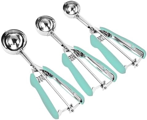 Cookie Scoop Set, 3Pcs Ice Cream Scoop, Cookie Scoops for Baking Set of ...