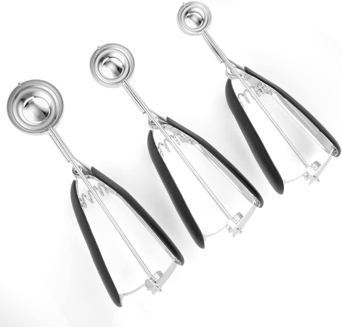 Cookie Scoop Set, Professional 304 Stainless Steel Ice Cream Scoops ...