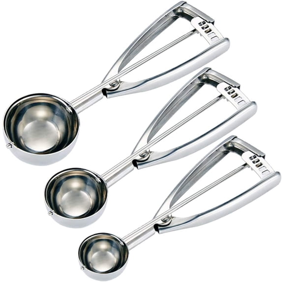 Cookie Scoop t - Small/1 Tbsp, Medium/2 Lar/3 Tbsp Dough Scoop, Scoops ...