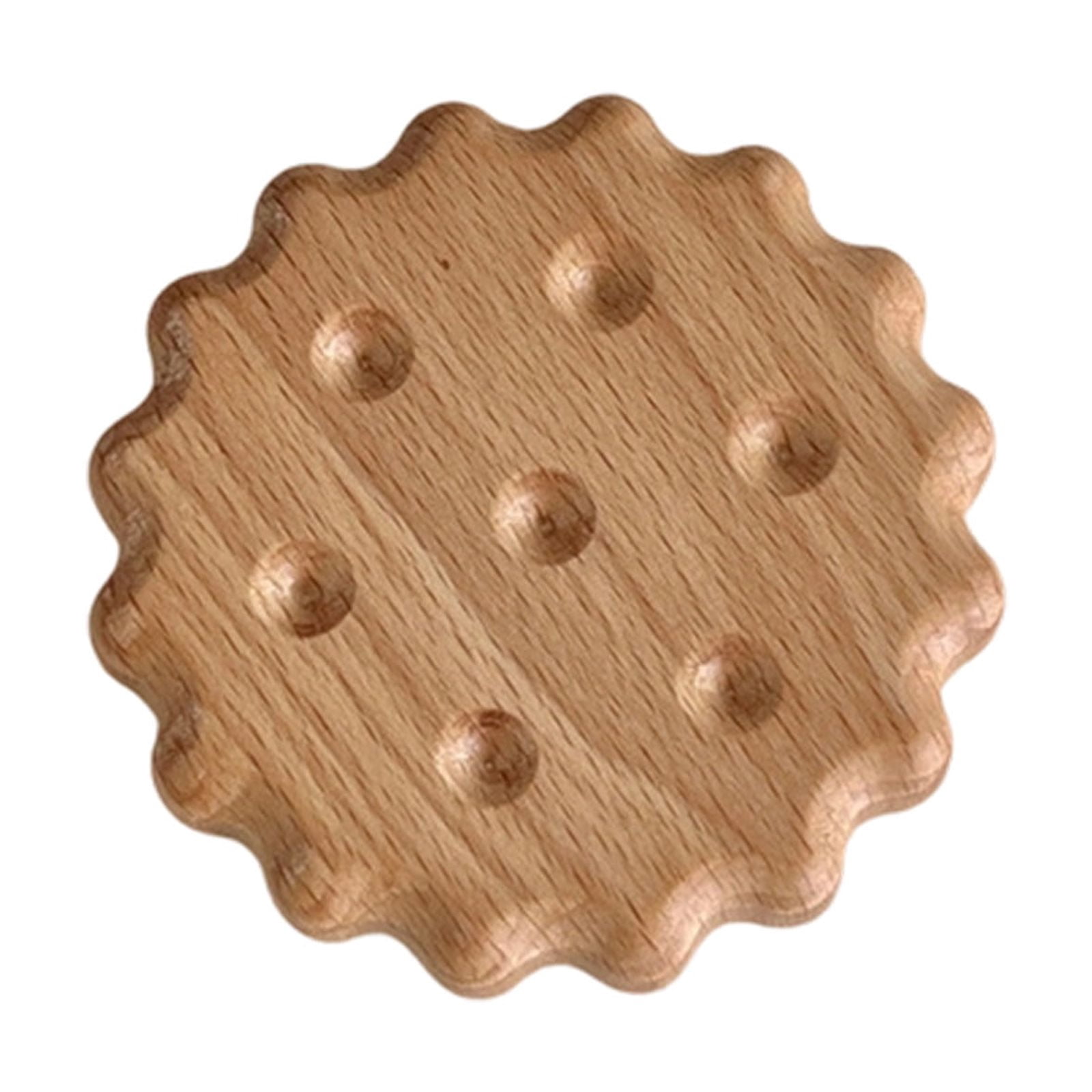 Cookie Shape Coasters, Wood Cookie Shaped Pads, Cute Biscuit Design ...