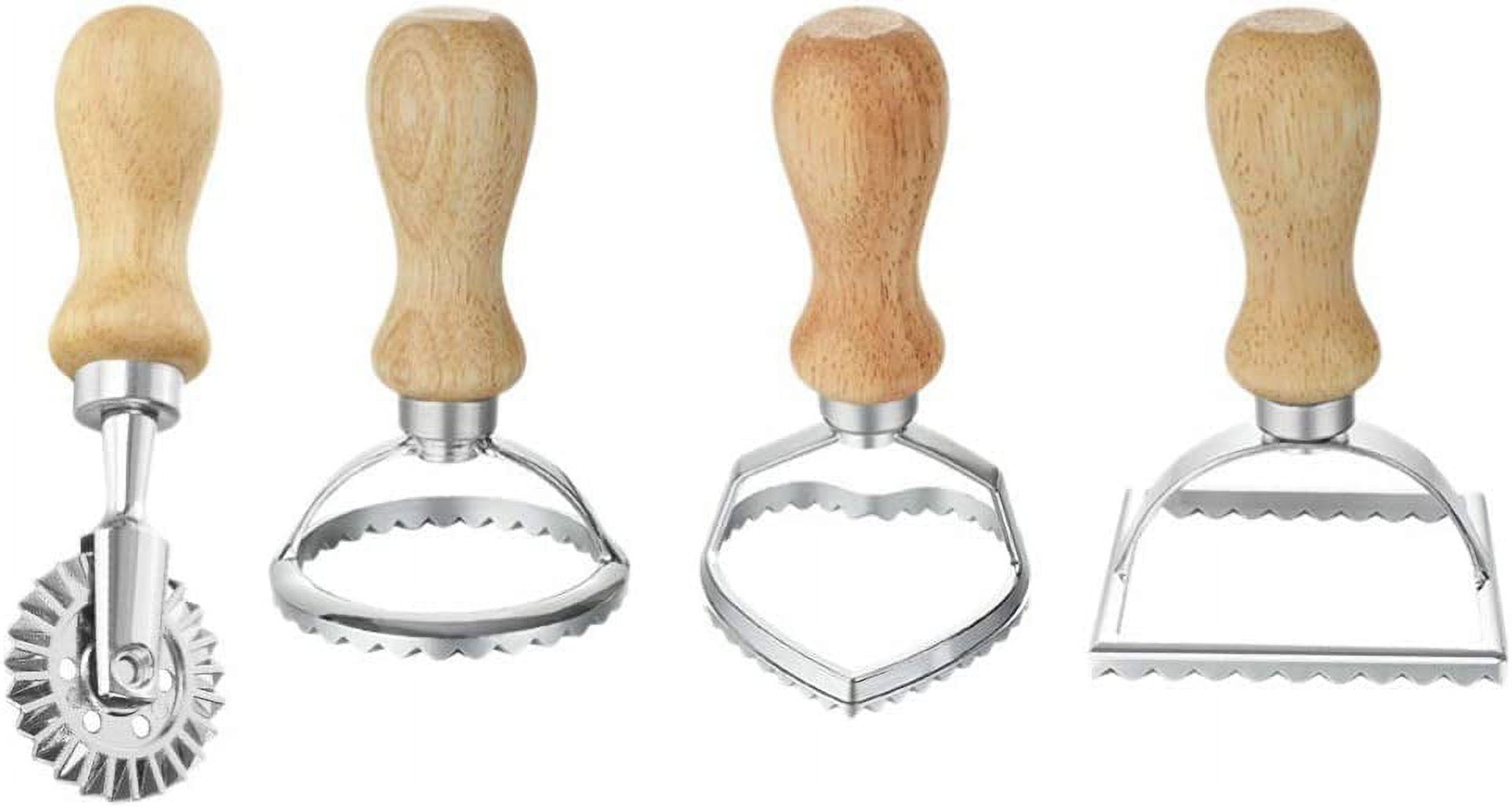 Cookie Stamps 4pcs Ravioli Stamp Maker Cutter With Roller Wheel Set ...