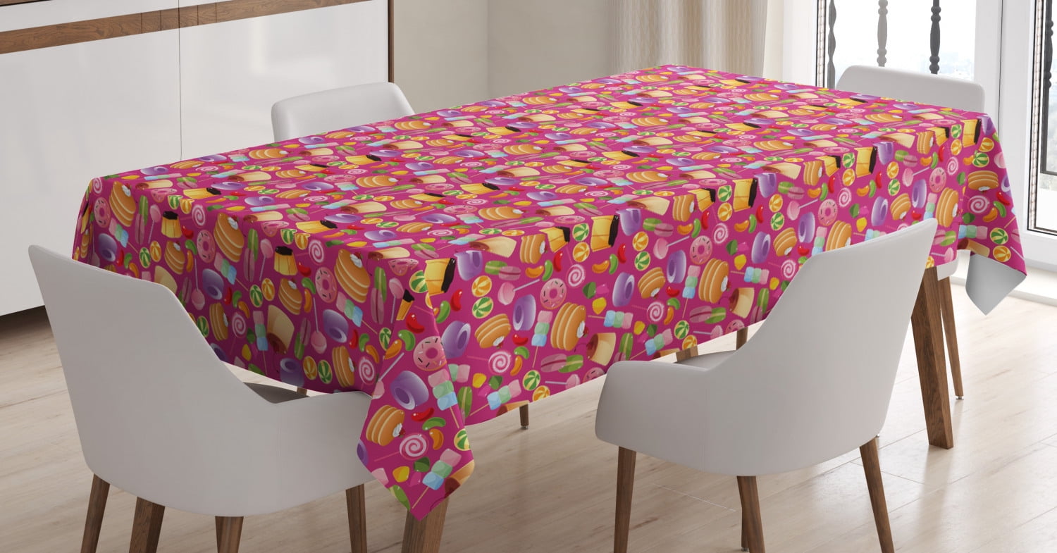 Cookie Tablecloth, Pancakes and Marshmallows Sweet Tasty Cakes with ...