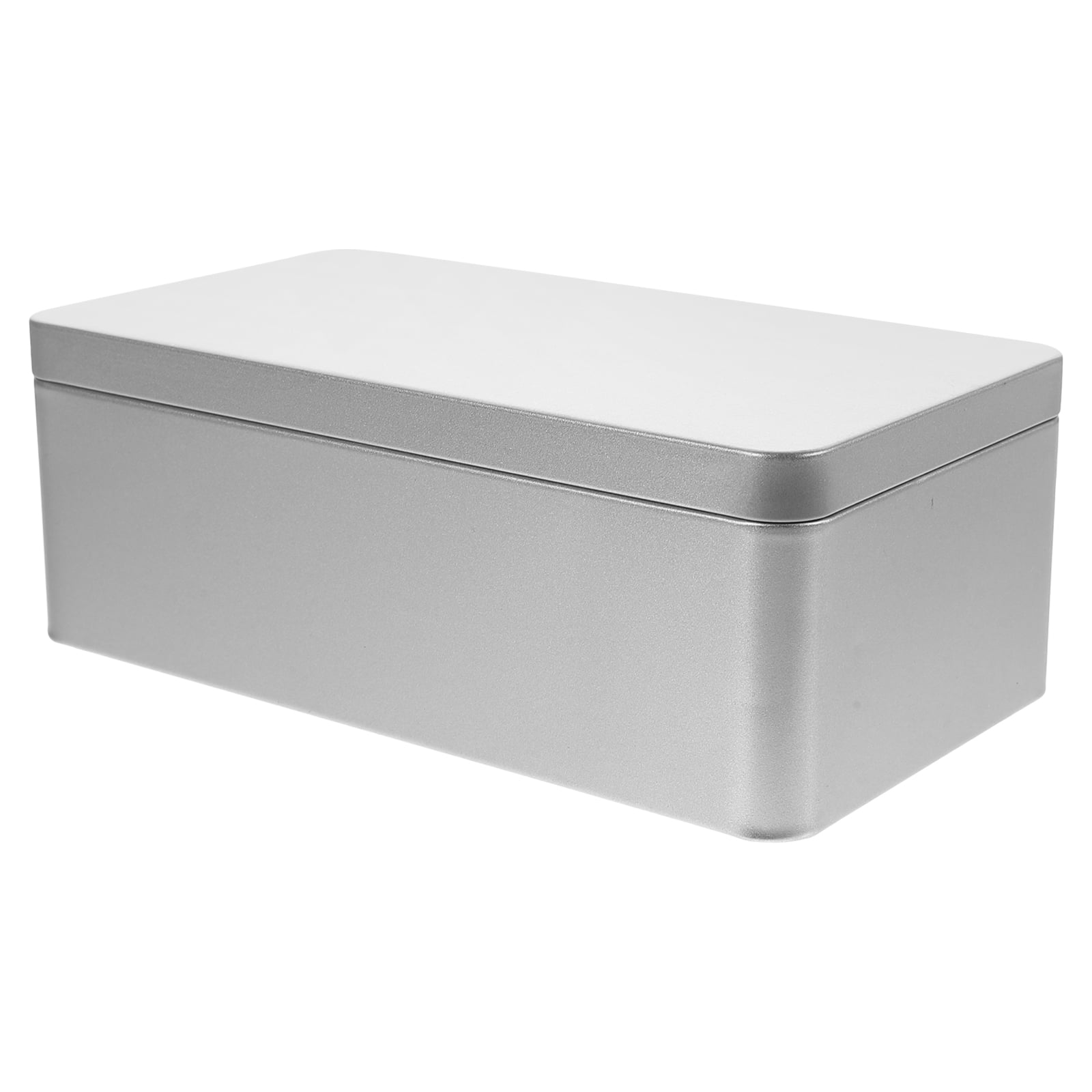 Empty Metal Tin Box with Lid 1 Set Tinplate Storage Container for ...