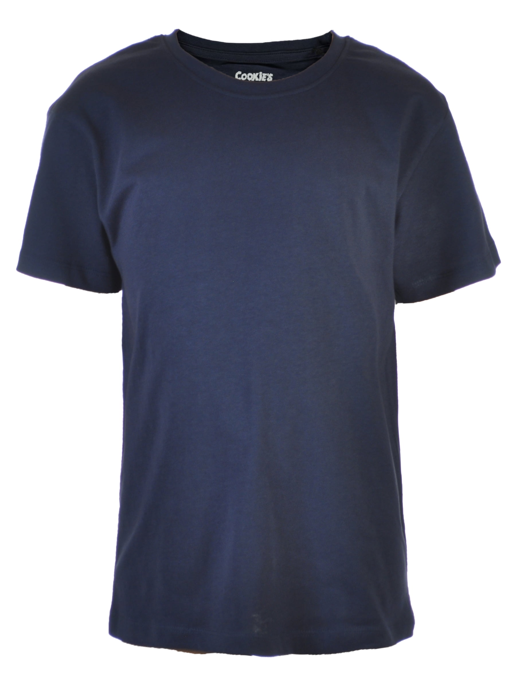 Cookie's Boys' Solid Crew Neck T-Shirt Color: navy Size: 8 - 10 ...
