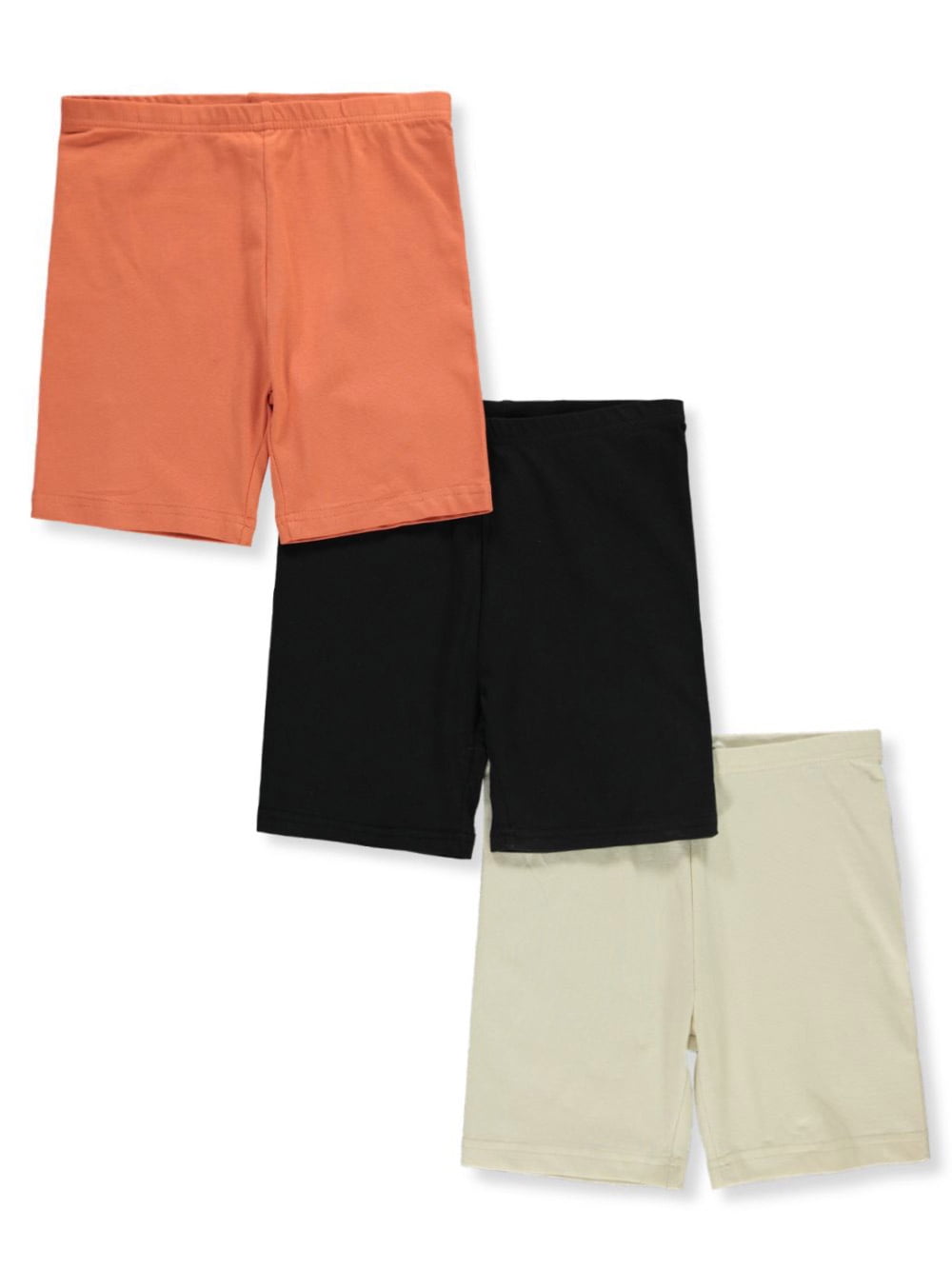 Cookie's Girls' 3-Pack Bike Shorts - Black/Almond/Arabesque, 4 (Little ...