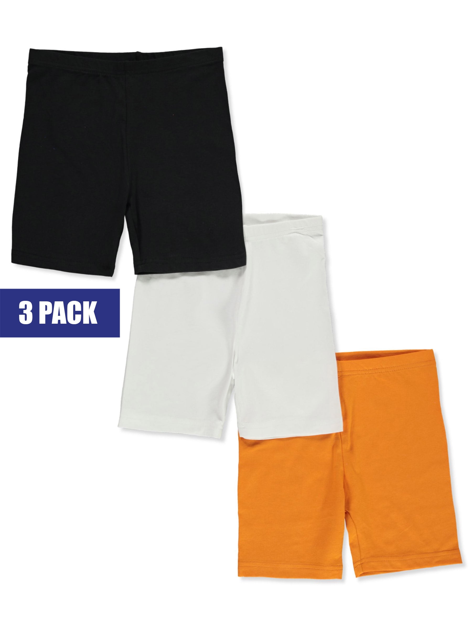 Cookie's Girls' 3-Pack Bike Shorts - black/camel/white, 5 - 6 (Little Girls) - Walmart.com