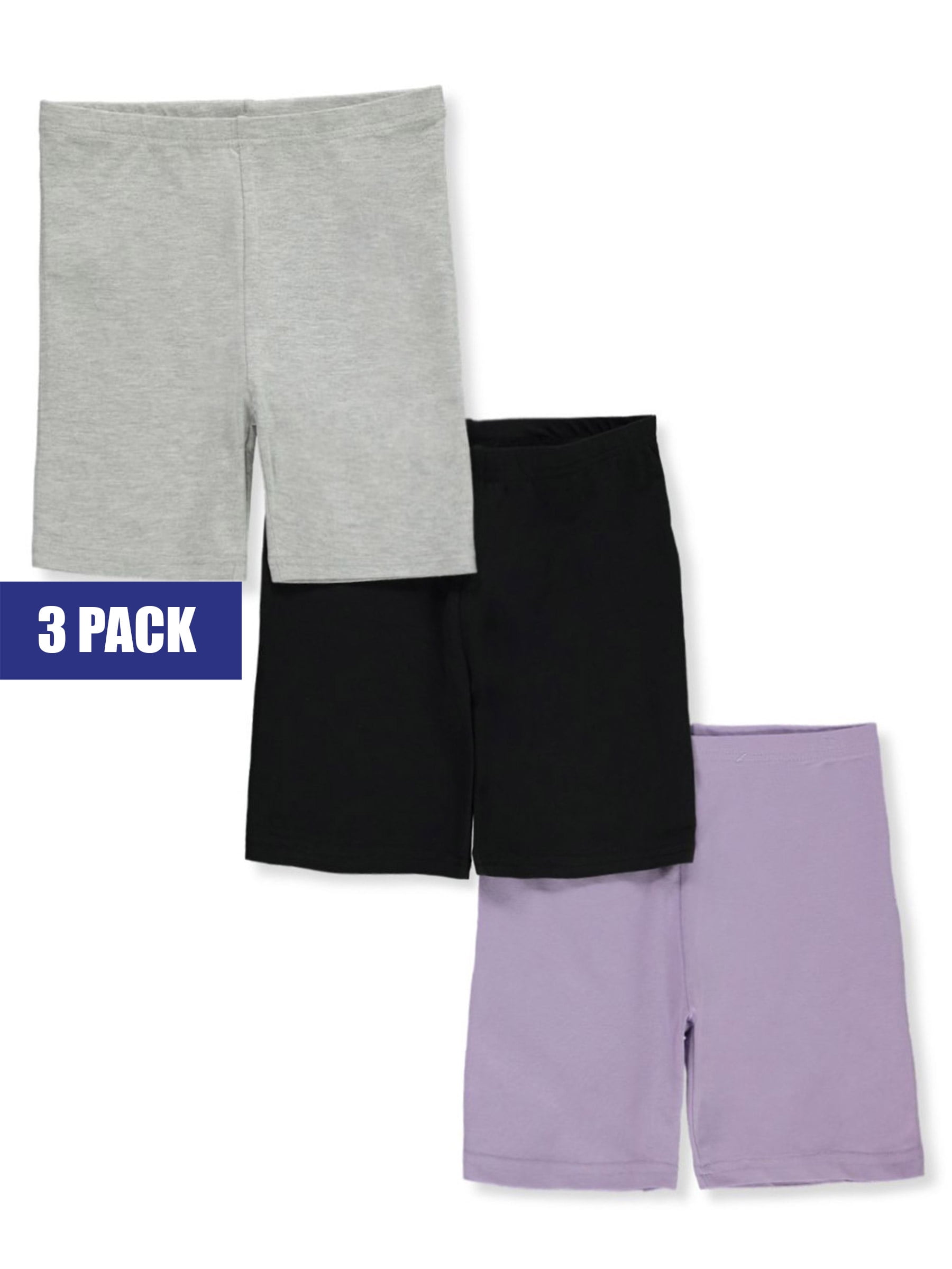 Cookie's Girls' 3-Pack Bike Shorts - black/gray/orchid, 4 (Little Girls ...