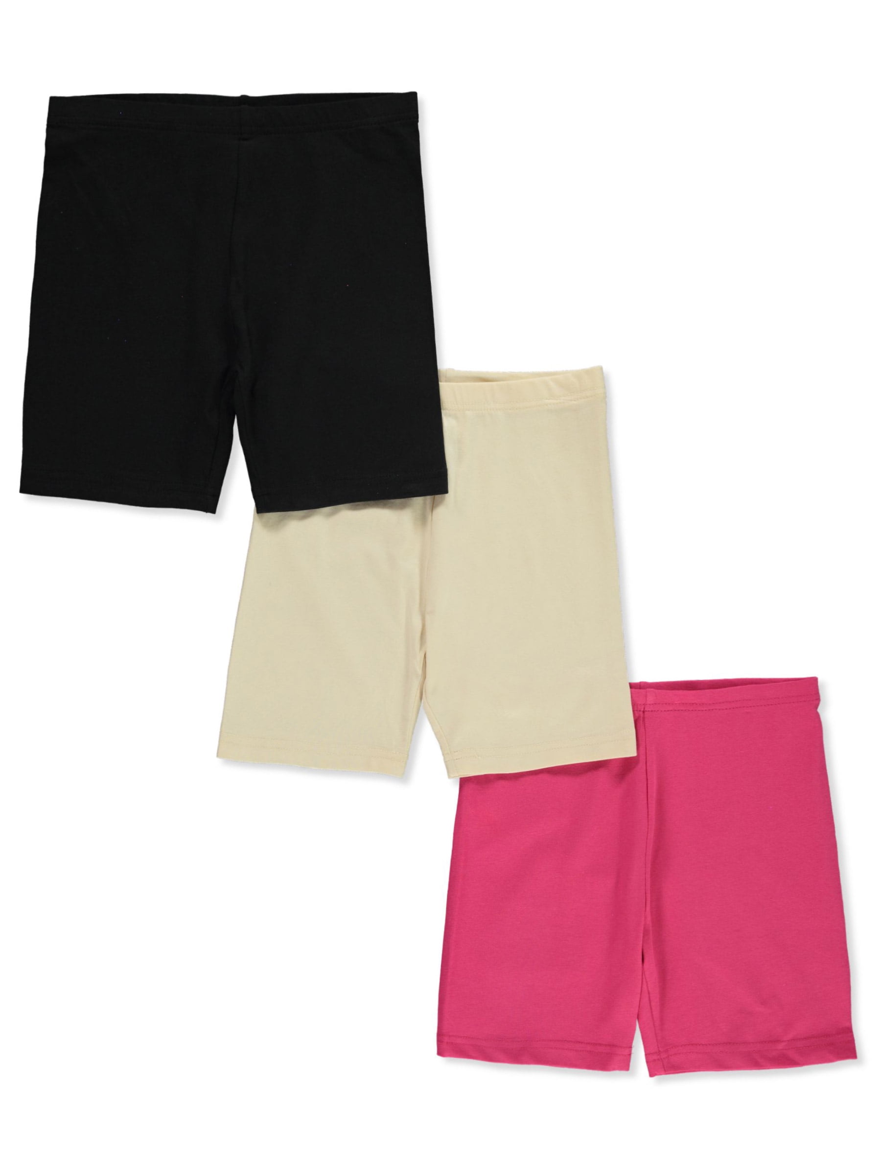 Cookie's Girls' 3-Pack Bike Shorts Color: black/rasp/tapioca Size: 10 ...