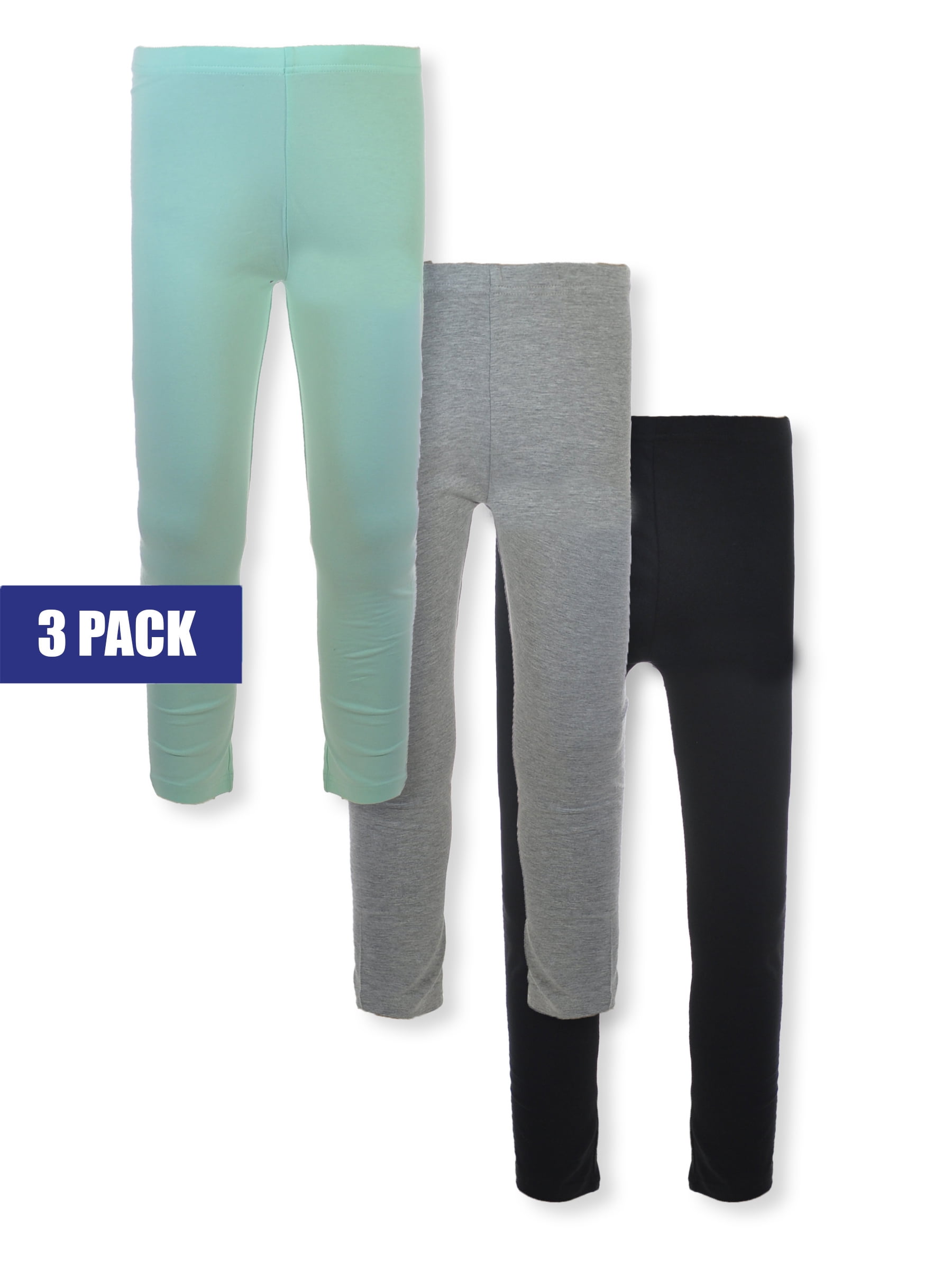 Cookie's Girls' 3-Pack Leggings - black/mint, 12 months (Infant ...