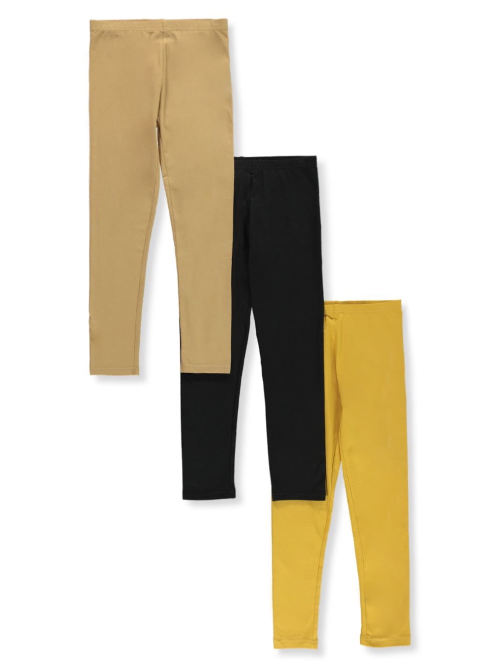 Cookies Girls' 3-Pack Leggings, Black Narcissus Iced Coffee, 6x ...