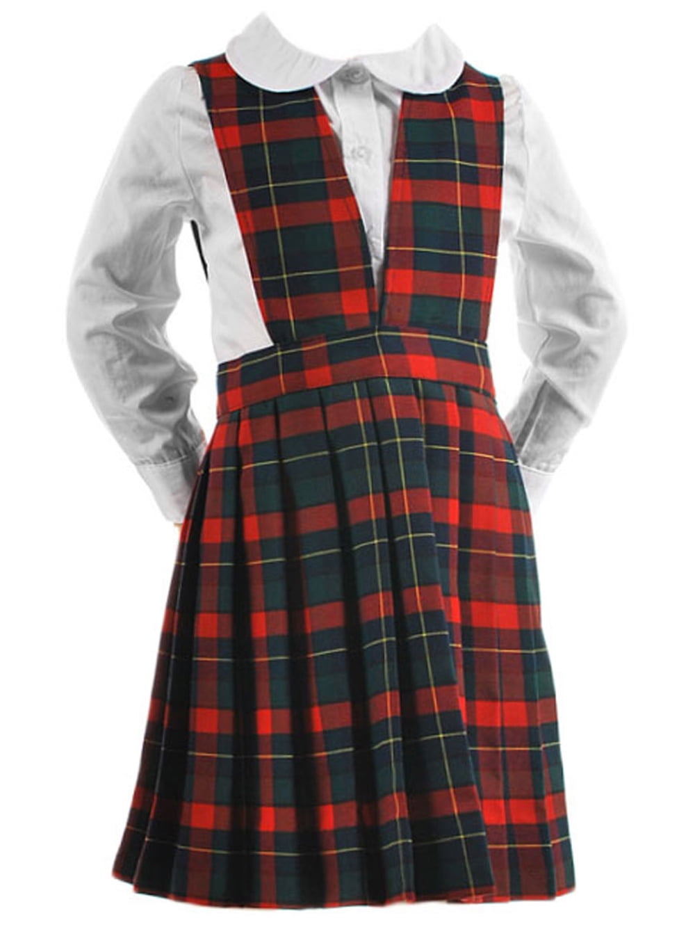 Cookie's Girls' Jumper (Sizes 2 - 6X) - green/red/gold *plaid #66*, 4 ...