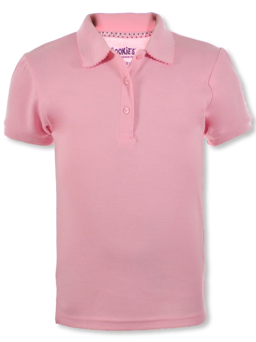 Cookie's Girls' Picot Trim Polo Shirt Color: pink Size: 3t - Walmart.com
