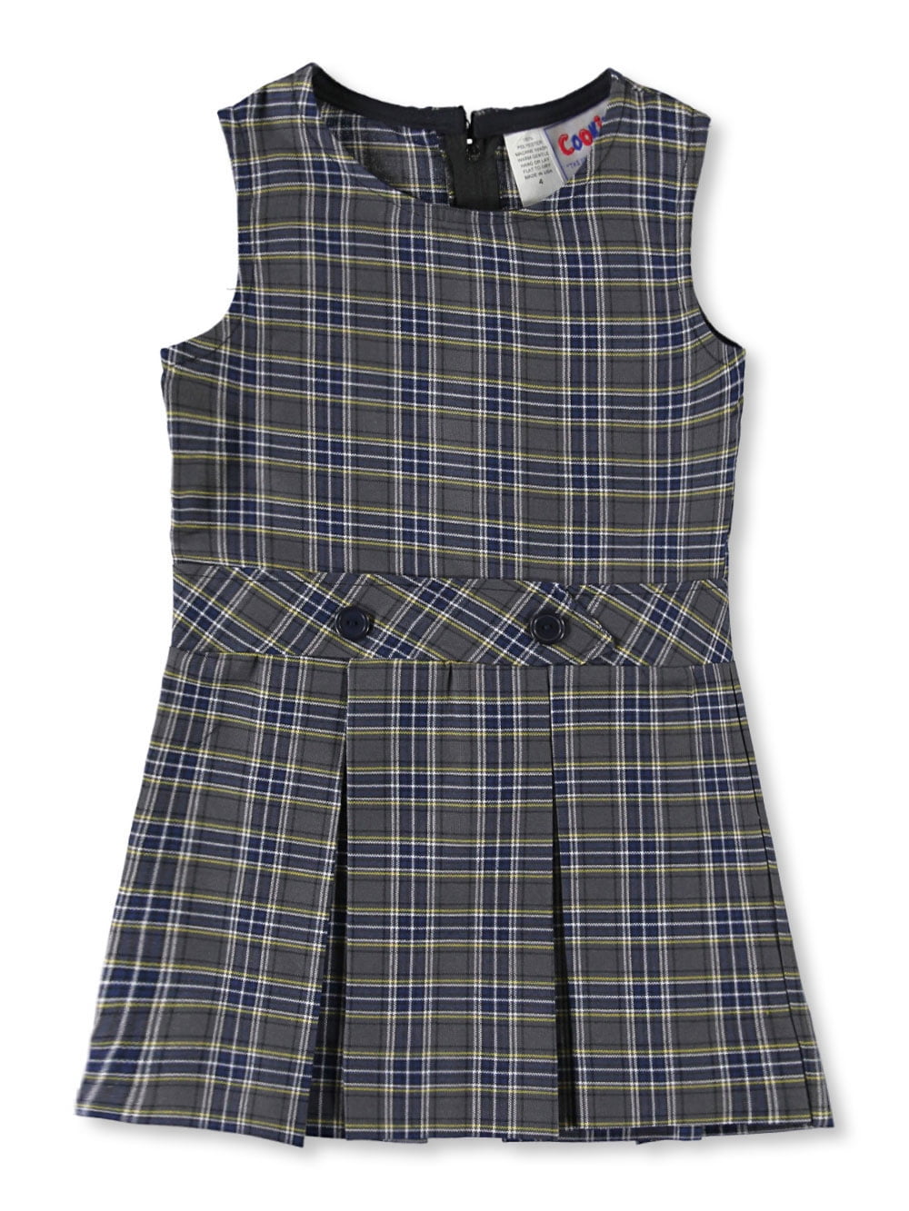 Cookie's Little Girls' Bib Front Jumper with Kick Pleats (Sizes 2 - 6X ...