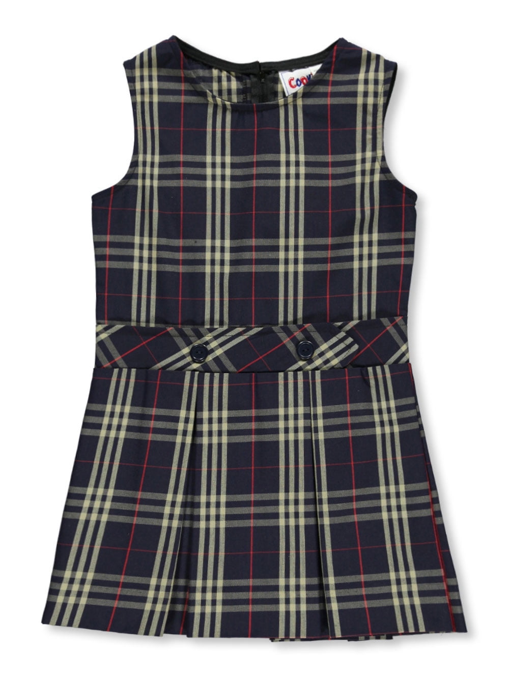 Cookie's Little Girls' Bib Front Jumper with Kick Pleats (Sizes 2 - 6X ...