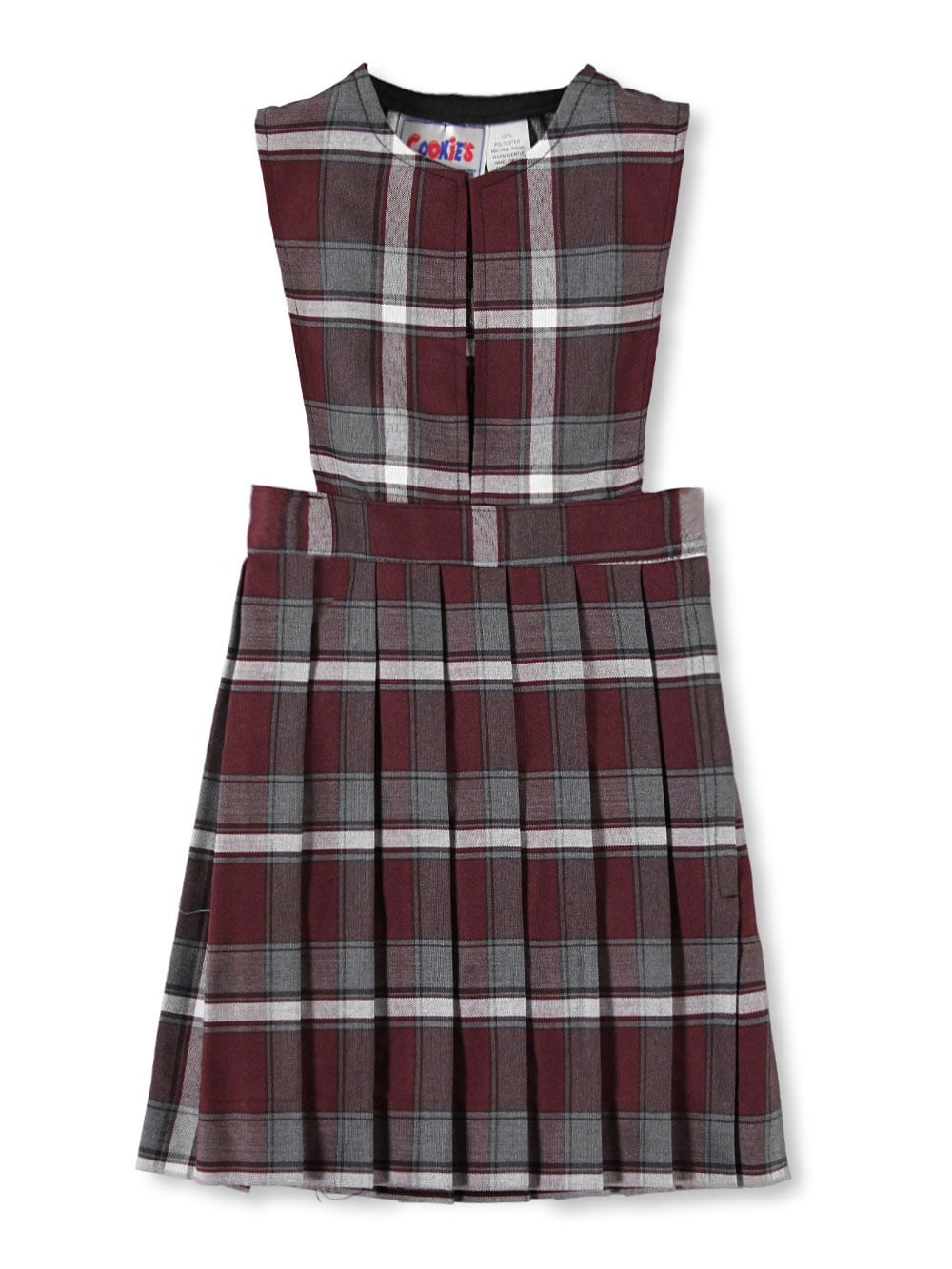 Cookie's Little Girls' Slit Neck Jumper (Sizes 2 - 6X) - burgundy/gray ...