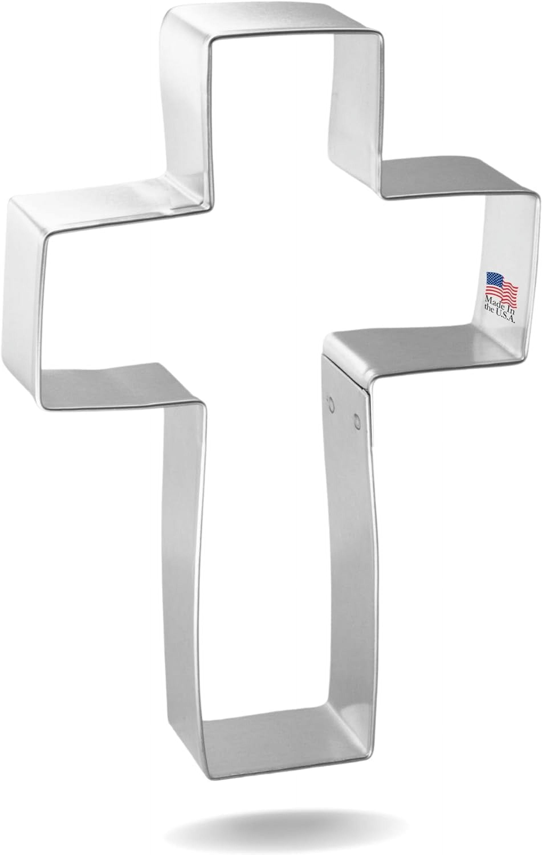 CookieCutterCom Cross Cookie Cutter 5 Inch –Tin Plated Steel Cookie ...