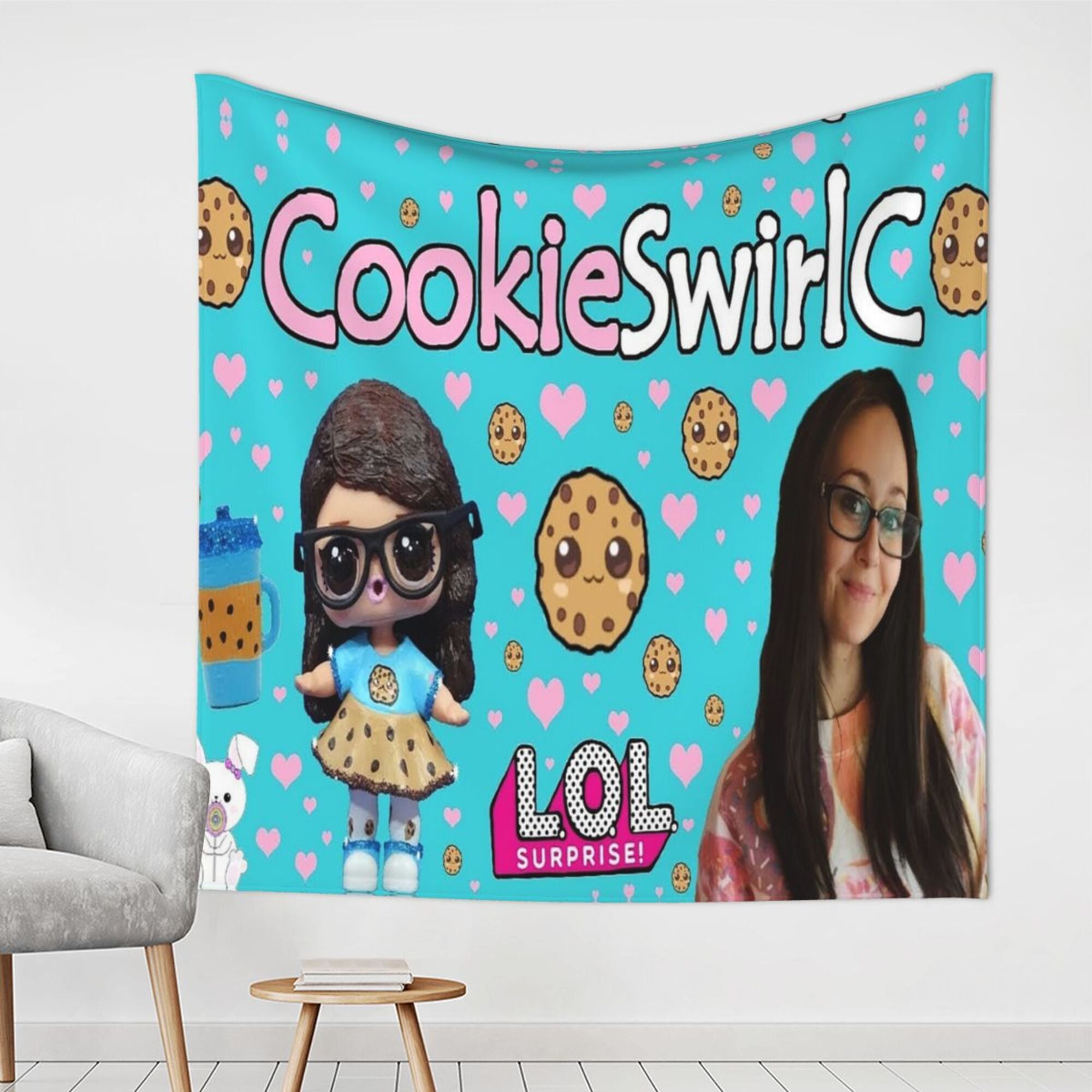 CookieSwirlC Merch Tapestry Banner 59*59 inch Decor Art Tablecloth Wall ...