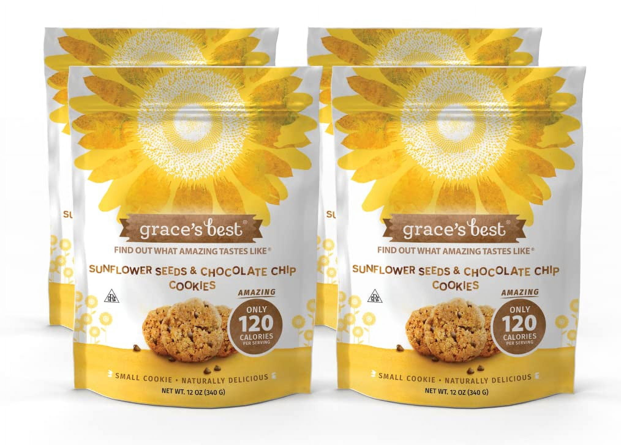 Cookies - 12oz Chocolate Chip 4 Pack Sweet Crunchy Small Snack Made ...