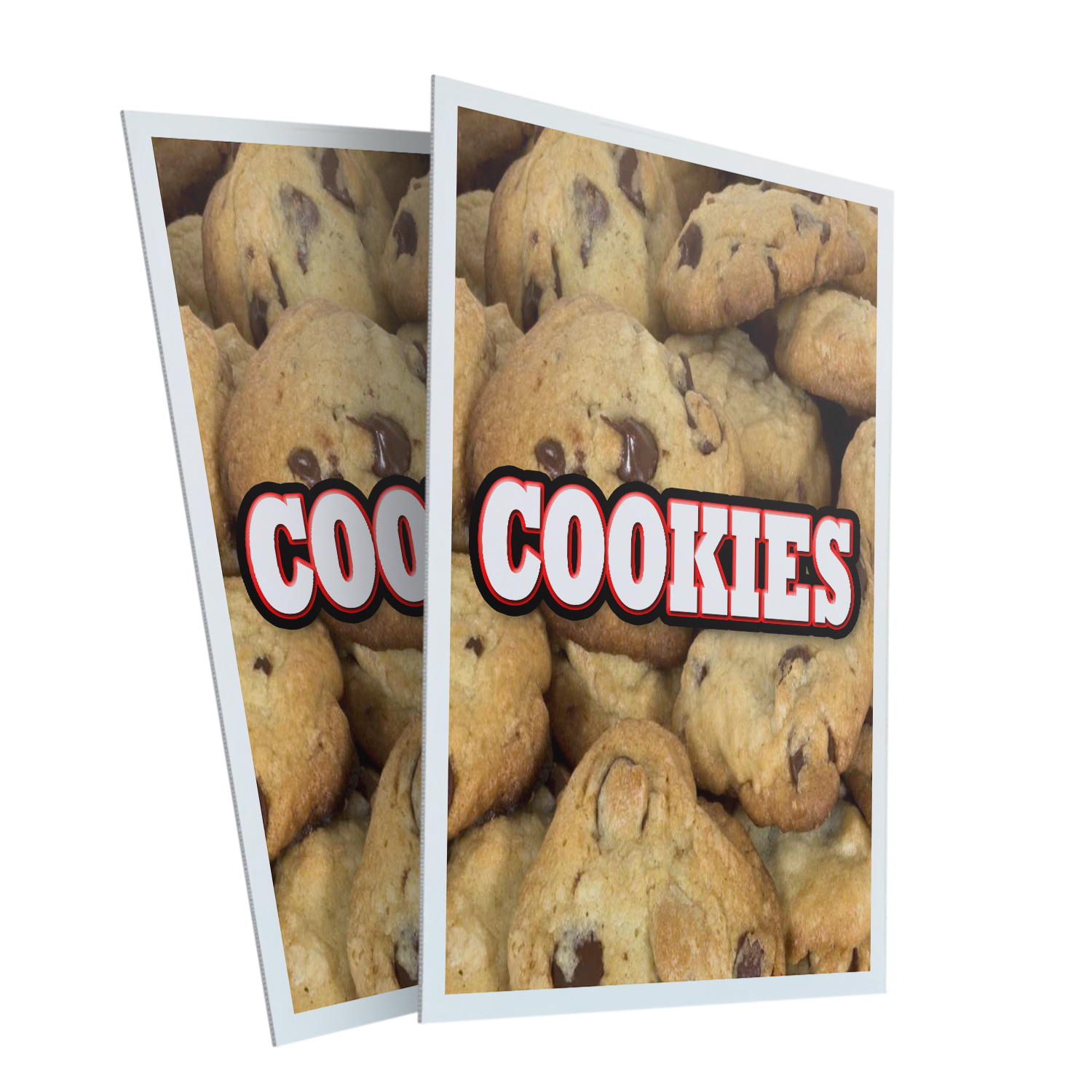 Cookies (2-PACK) 24" x 36" Plastic Signs | Sign Insert 4mm Corrugated ...