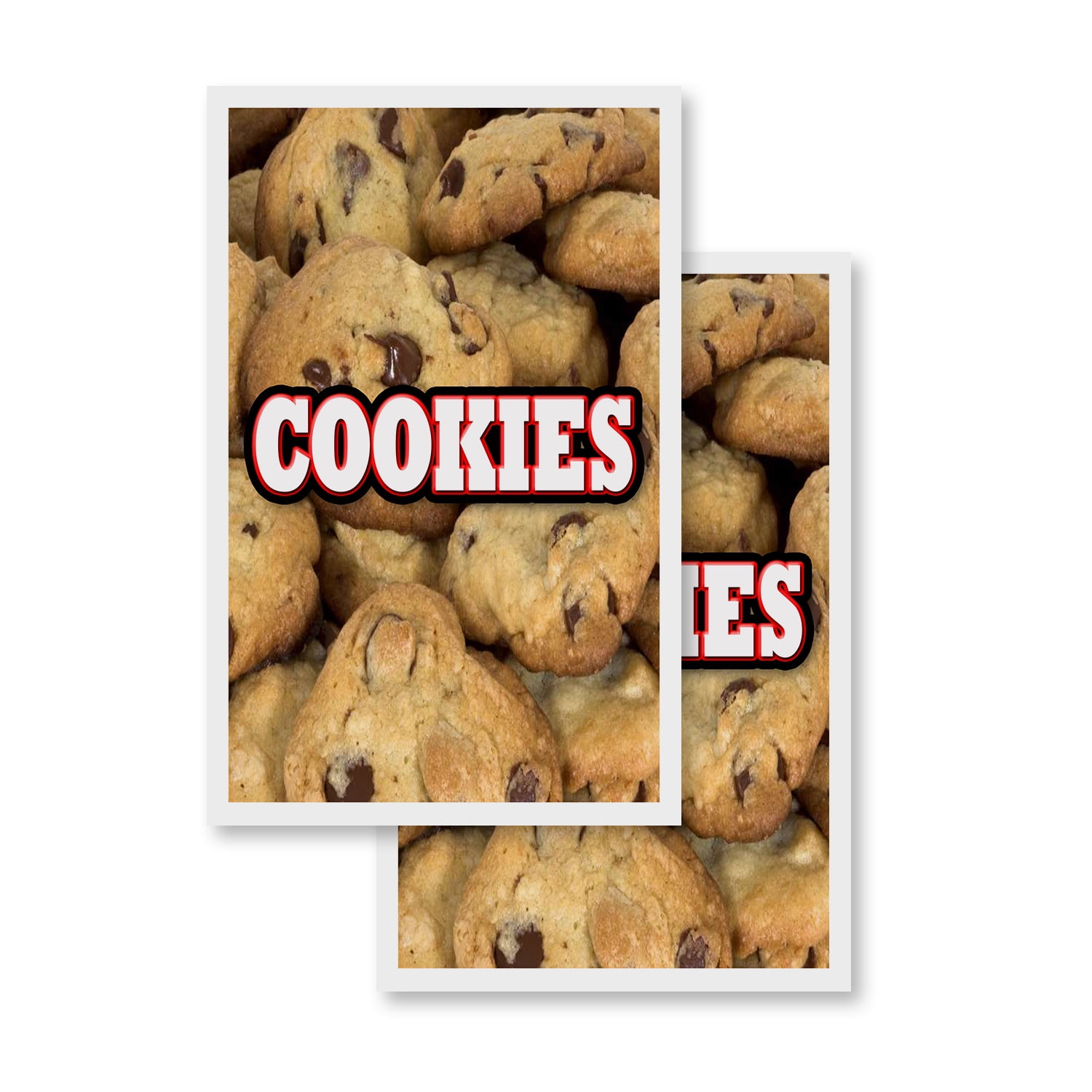 Cookies (2-PACK) 24" x 36" Vinyl Decals | Sign Insert Peel & Stick ...