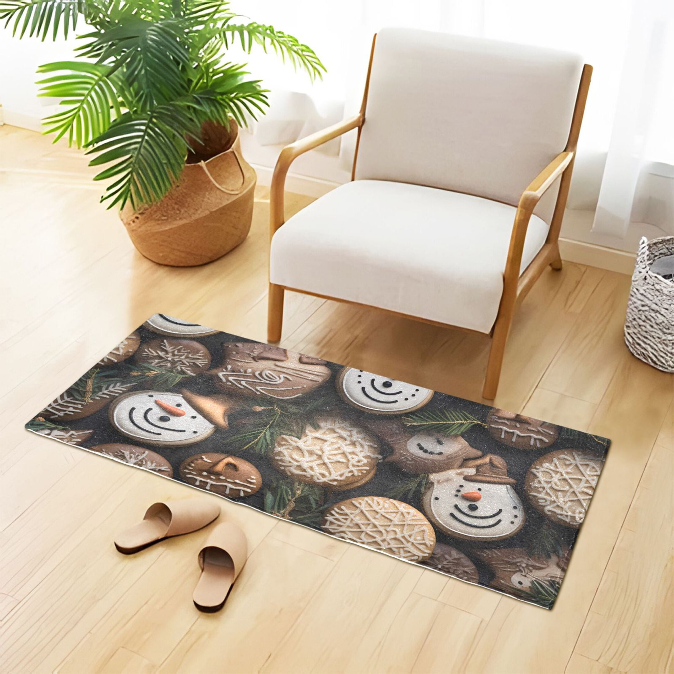 Cookies Chocolates Leaves Bathroom Rug Non Slip Bathroom Mats Entry ...
