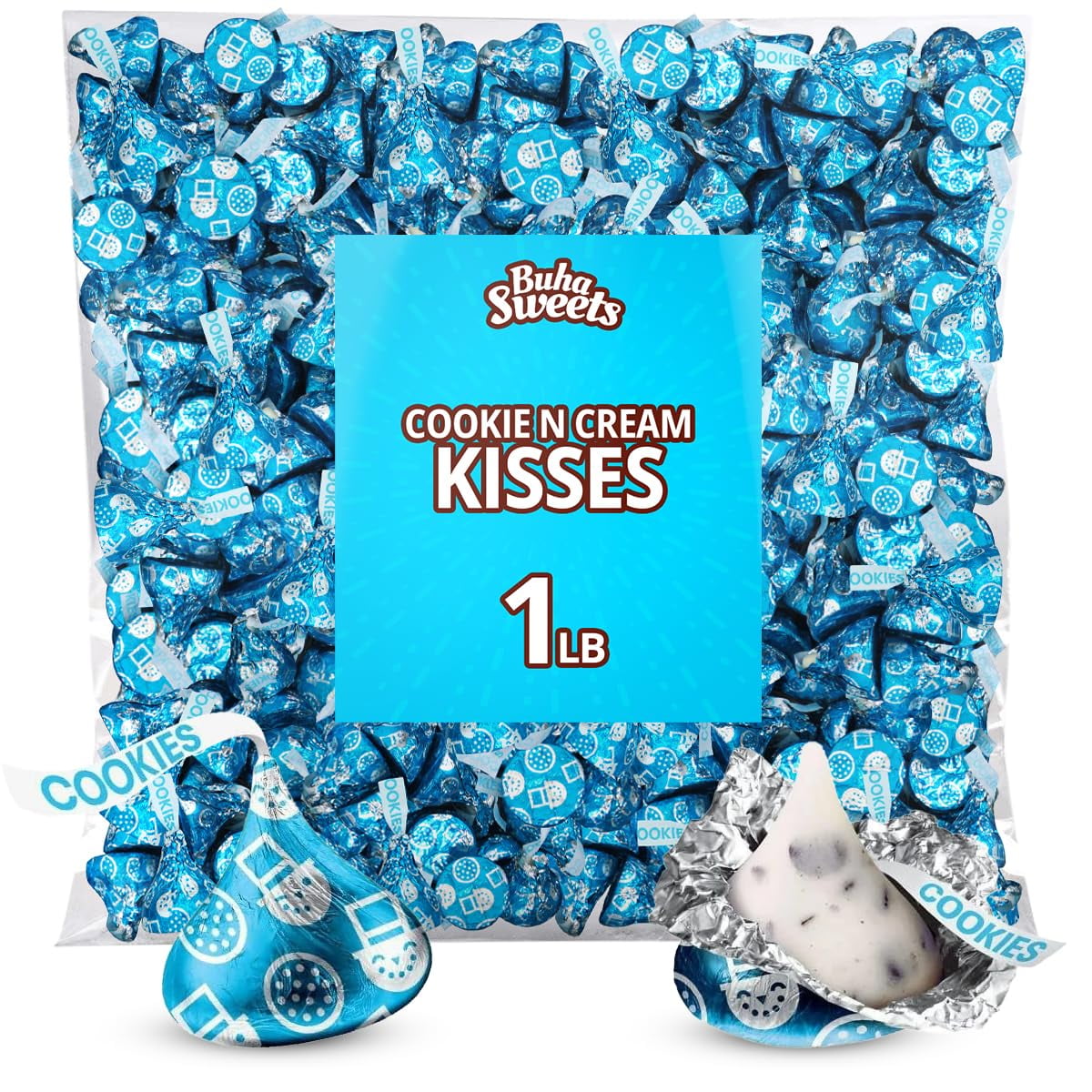 Cookies & Cream Kisses MZF22 Bulk Pack 1 Pound (Approx 100 Pieces ...
