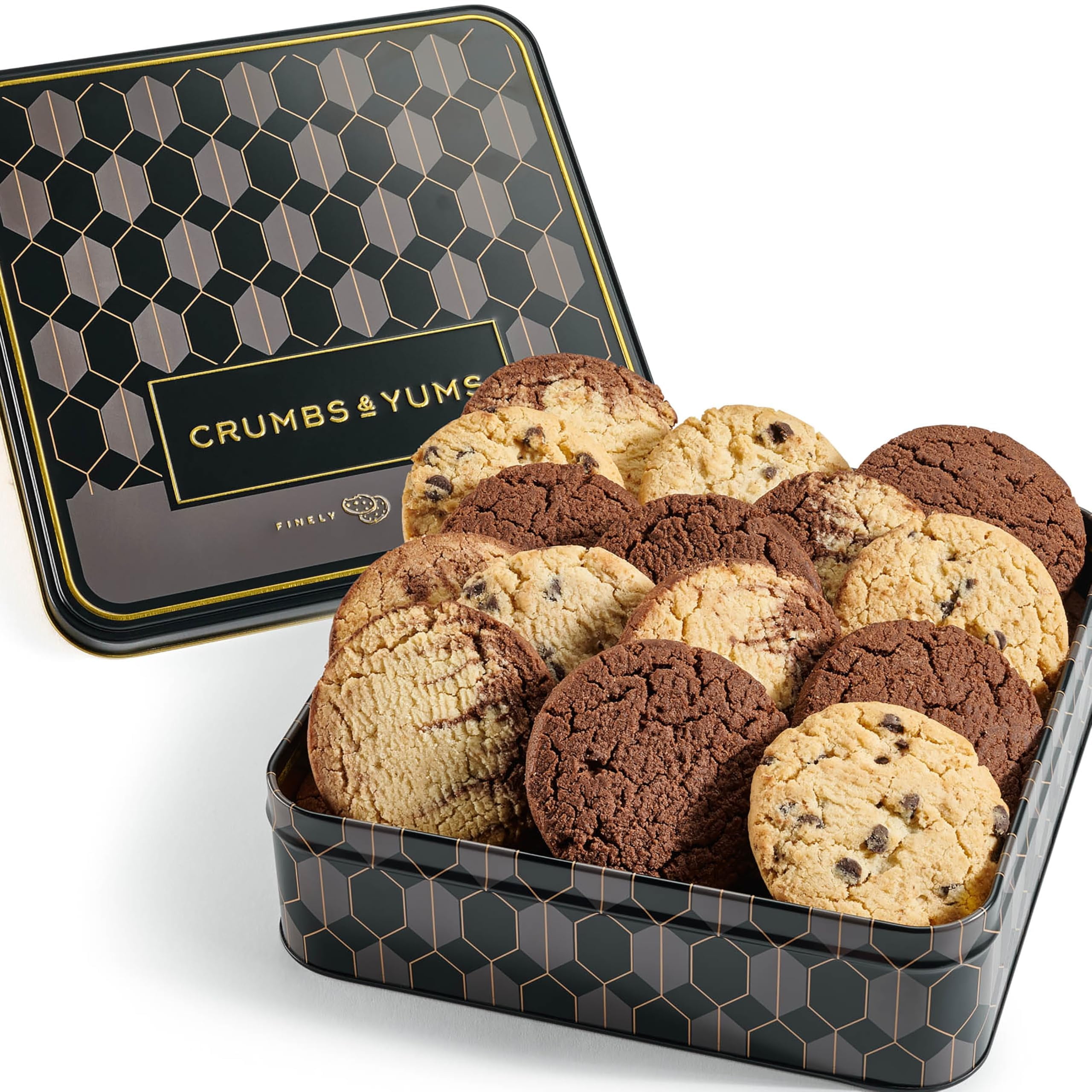 Cookies Gift Basket - JKF25 Gourmet Assorted Cookies Tin Chip and ...