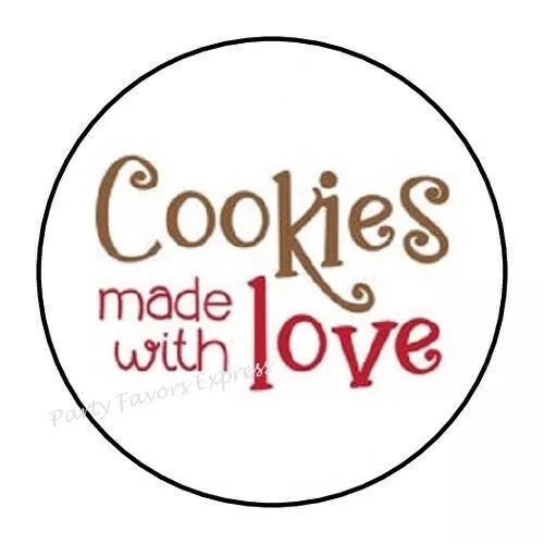 Cookies Made With Love Sticker Party Favors Sticker Envelope Seals ...