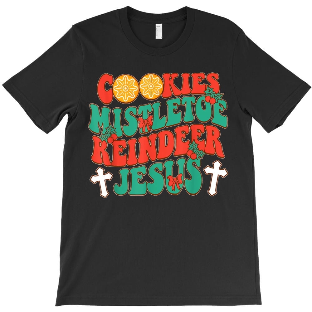 Cookies Mistletoe Reindeer Funny Jesus Xmas St. Nick Christmas Retro ...