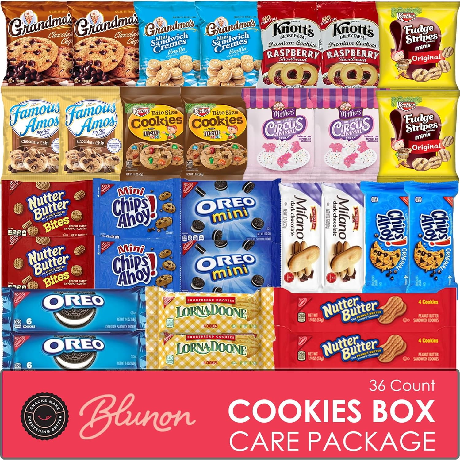 Cookies Variety Pack - Individually Wrapped Assortment - Christmas Gift - Sampler Bulk Care ...