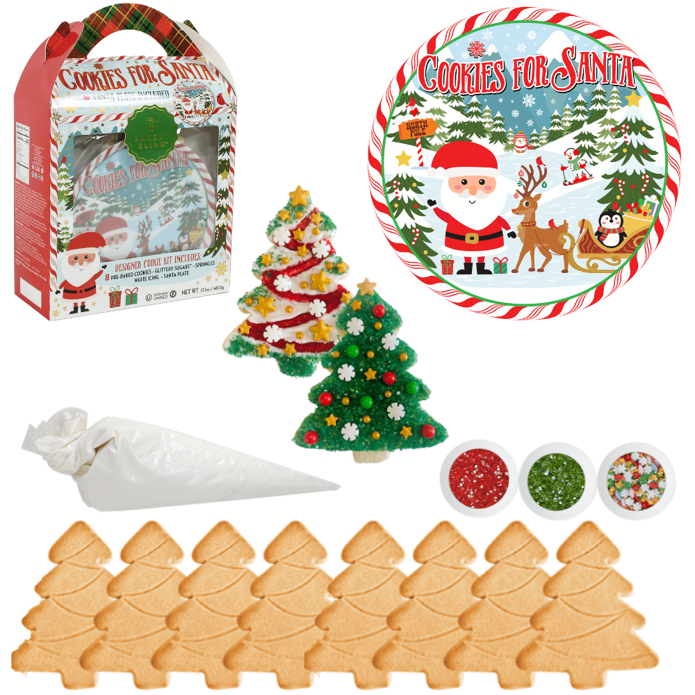 Cookies for Santa Cookie Kit with Plate by Bakery Bling - Walmart.com