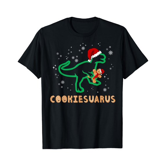 Cookiesaurus S@Nt_A Dinosaur Rex Gingerbread Cookie T-Shirt - Walmart.com