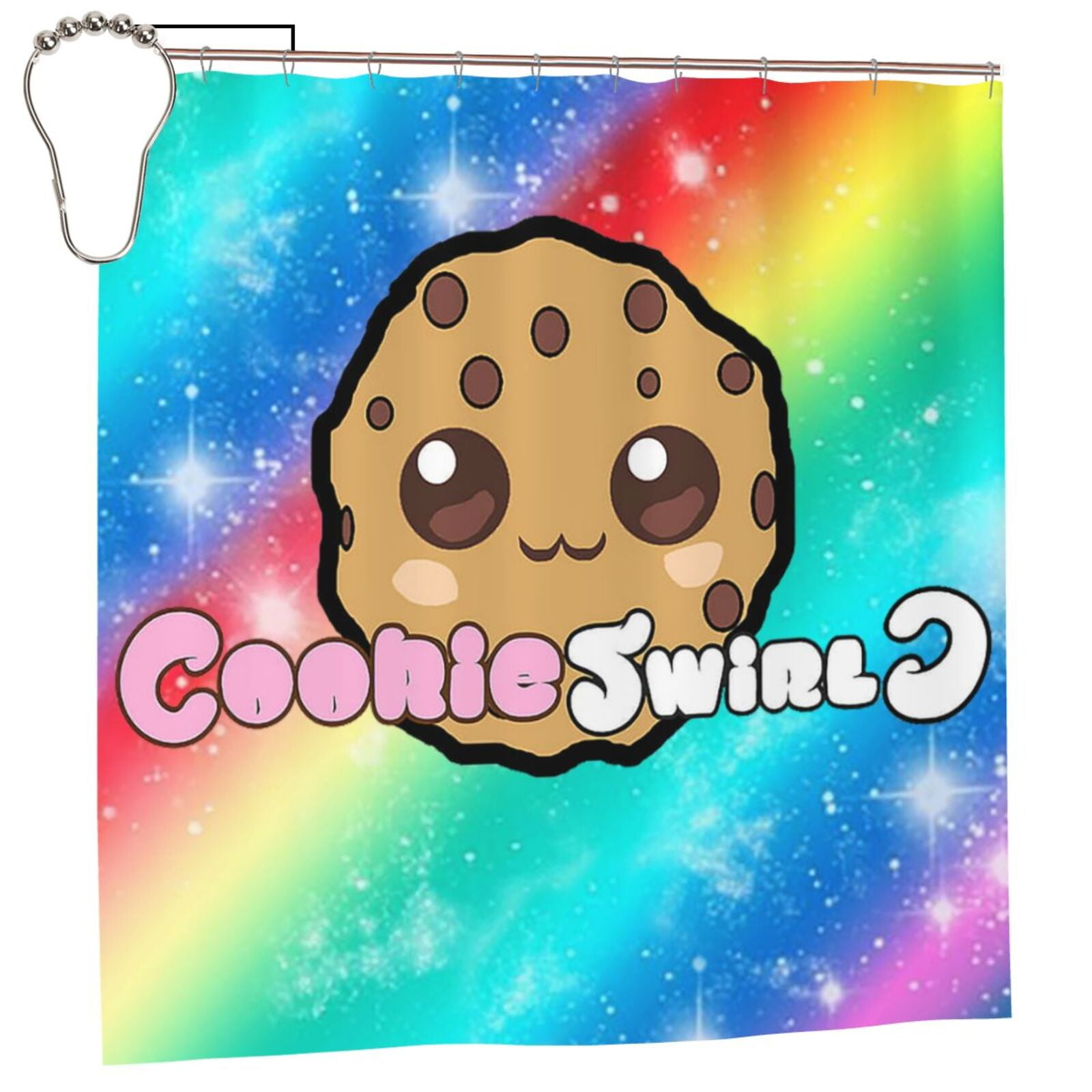 Cookieswirlc Fabric Shower Curtain Home Waterproof Bathroom Curtain ...