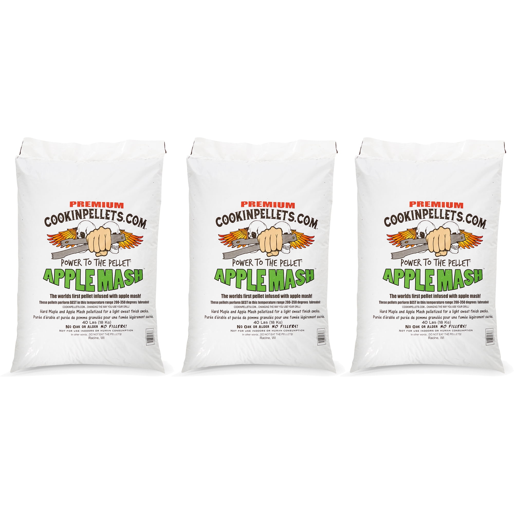CookinPellets 40-Pound Apple Mash Hard Maple Smoker Wood Pellets, (2 ...