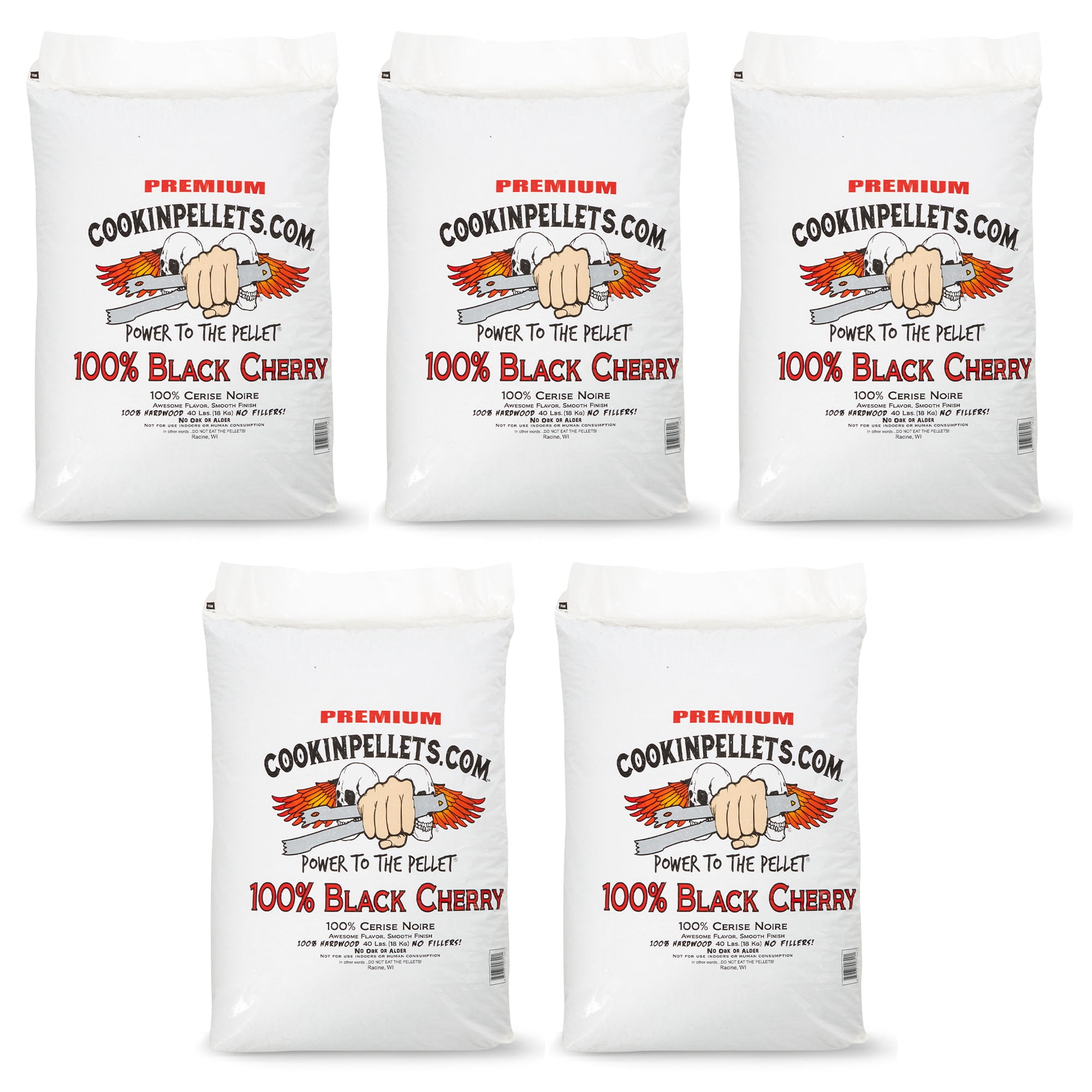 CookinPellets 40 Pound Black Cherry Grill Smoker Hardwood Wood Pellets ...