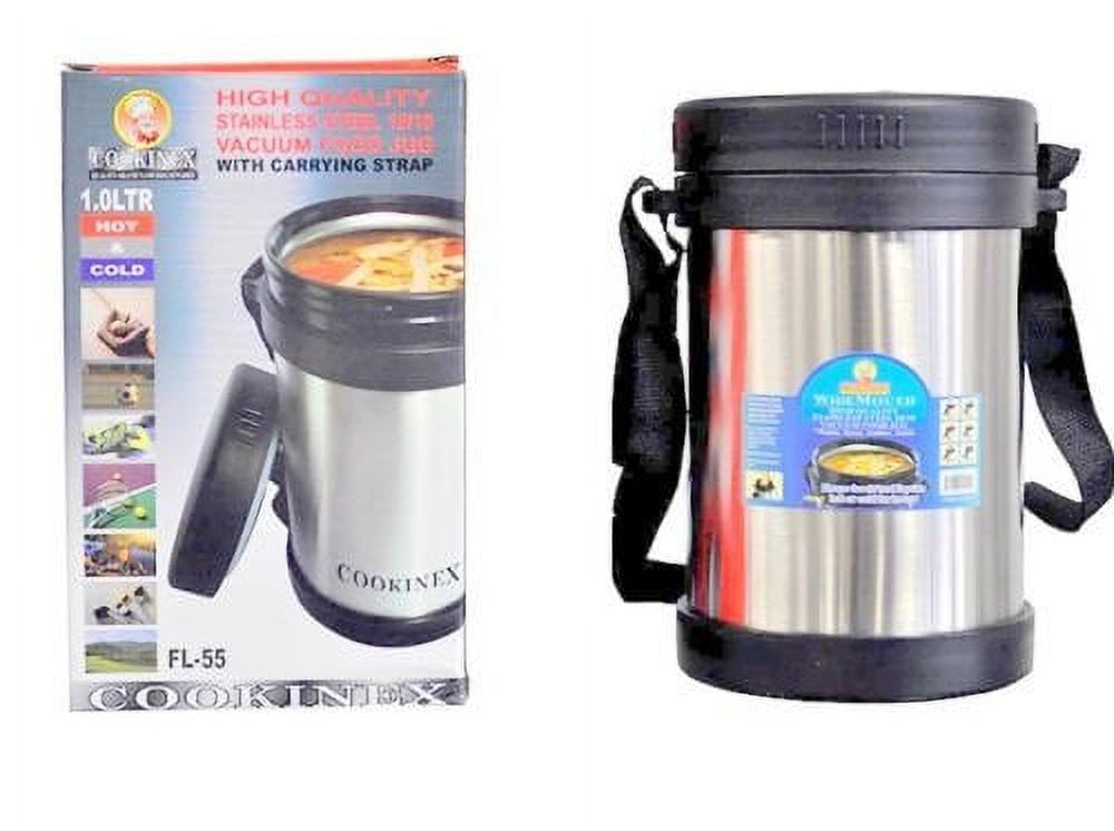 Cookinex Vacuum Stainless Steel Food Jug Flask Jar Wide Mouth Thermos ...