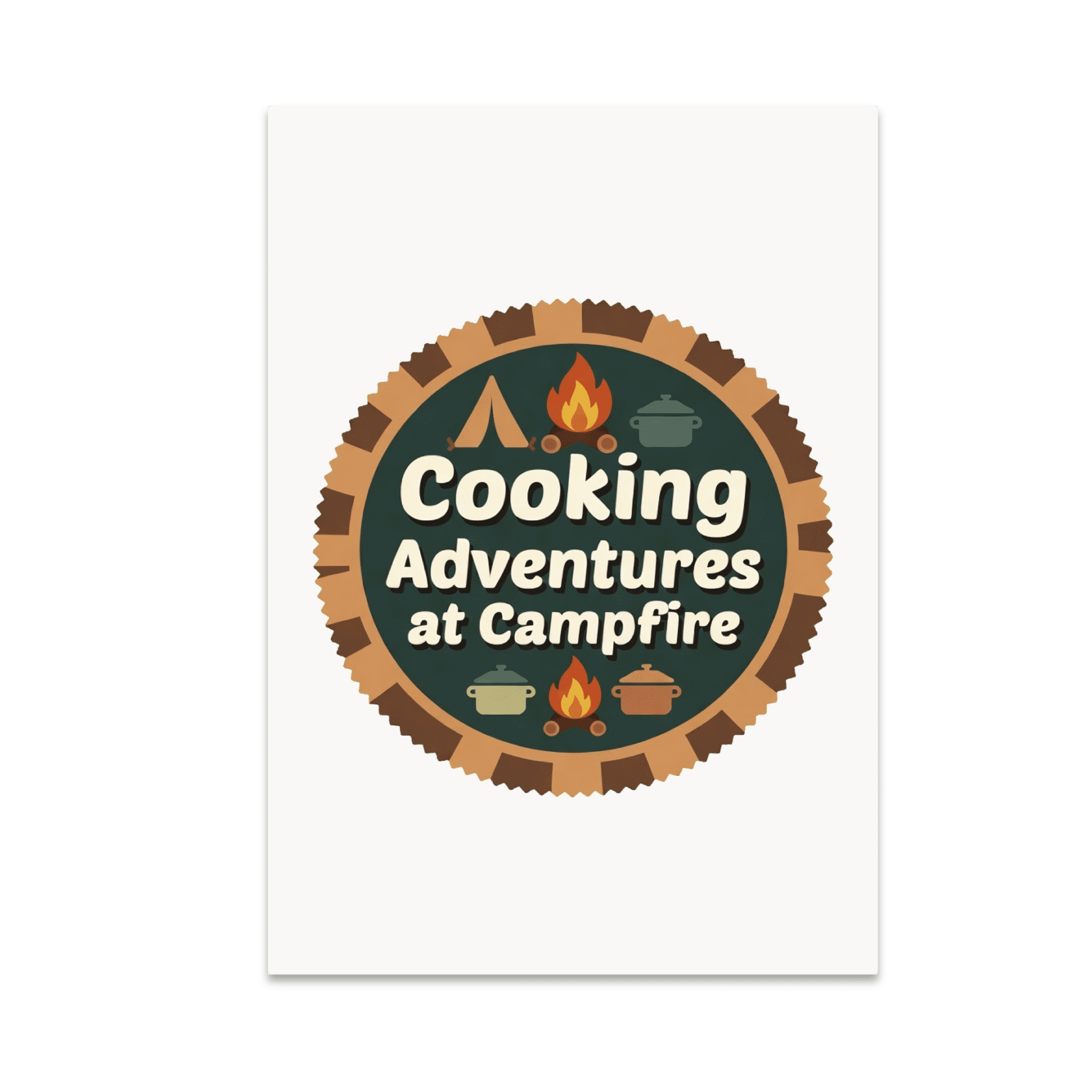 Cooking Adventures at Campfire - Outdoor Enthusiast - 13x19 Poster ...