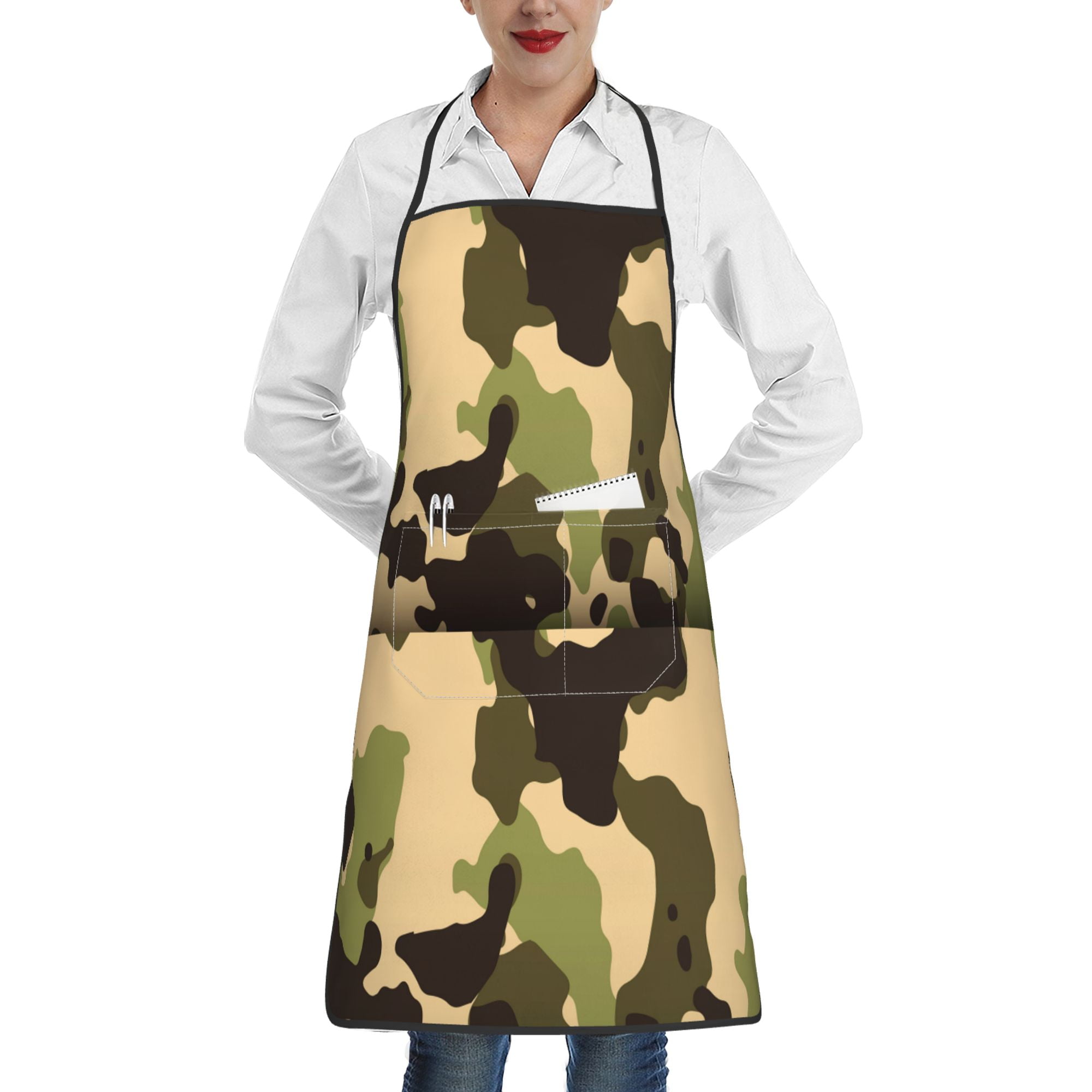 Cooking Apron Camouflage background Kitchen Apron For Baking/BBQ Men ...