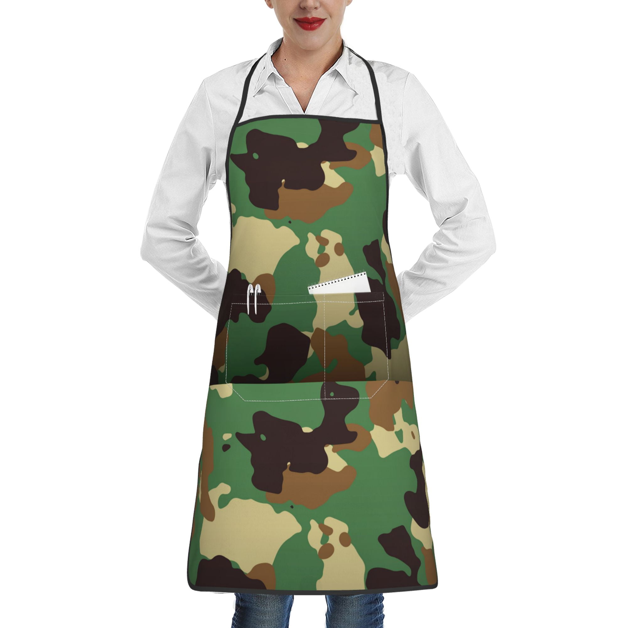 Cooking Apron Camouflage background Kitchen Apron For Baking/BBQ Men ...