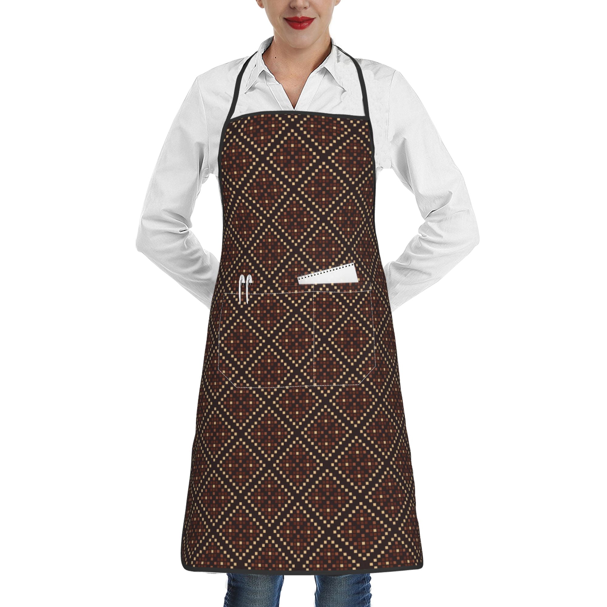 Cooking Apron Ethnic Pattern Kitchen Apron For Baking/BBQ Men Women ...