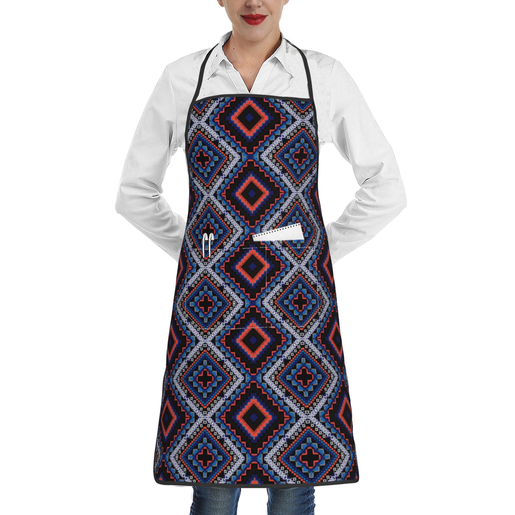 Cooking Apron Ethnic fabric background Kitchen Apron For Baking/BBQ Men ...