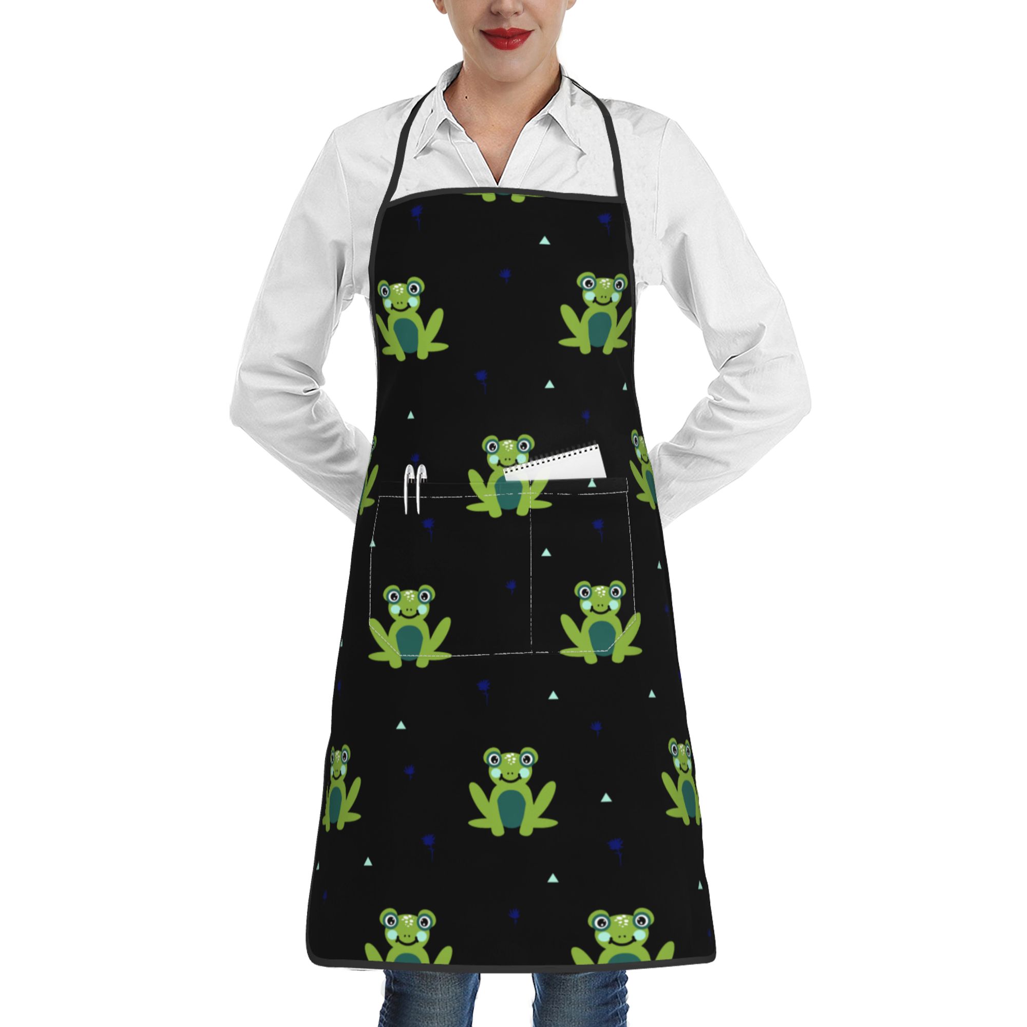 Cooking Apron Frog Kitchen Apron For Baking/BBQ Men Women Unisex ...