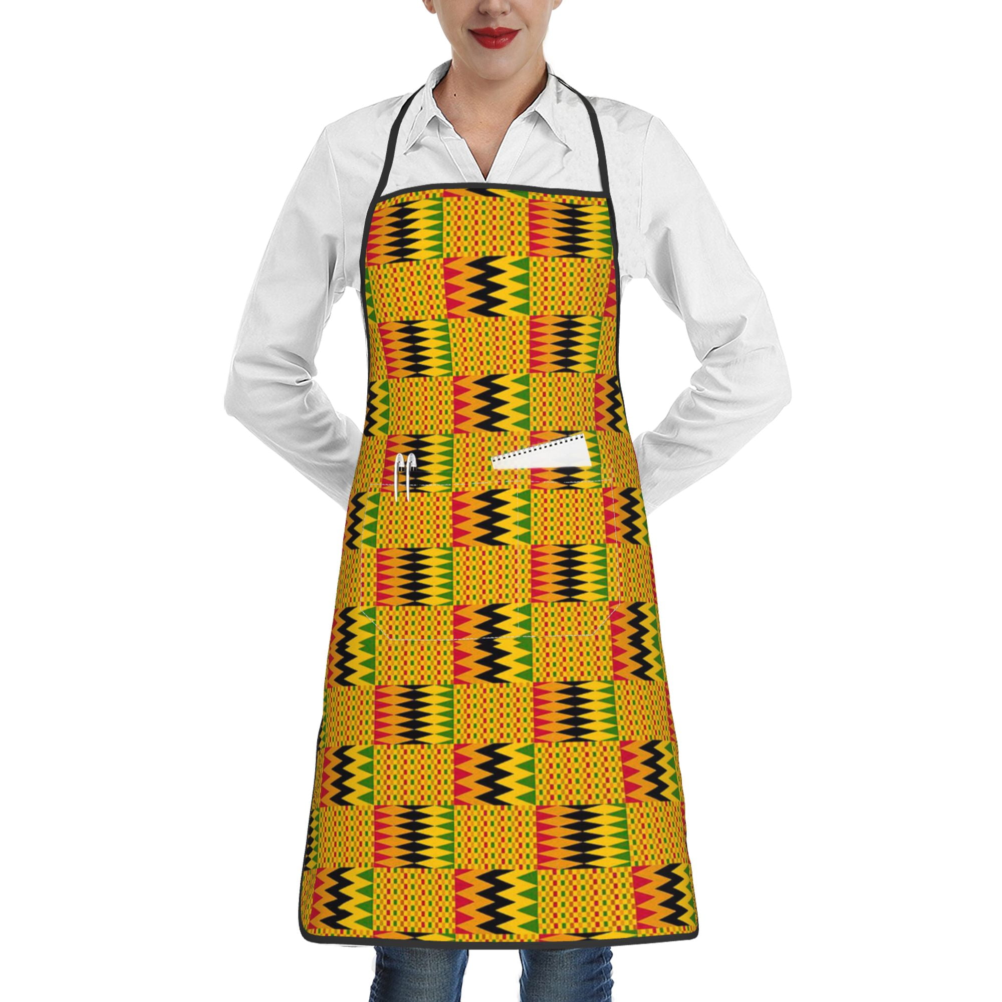 Cooking Apron Graphic Green Pattern Kente Zig Design Zag Path Life ...