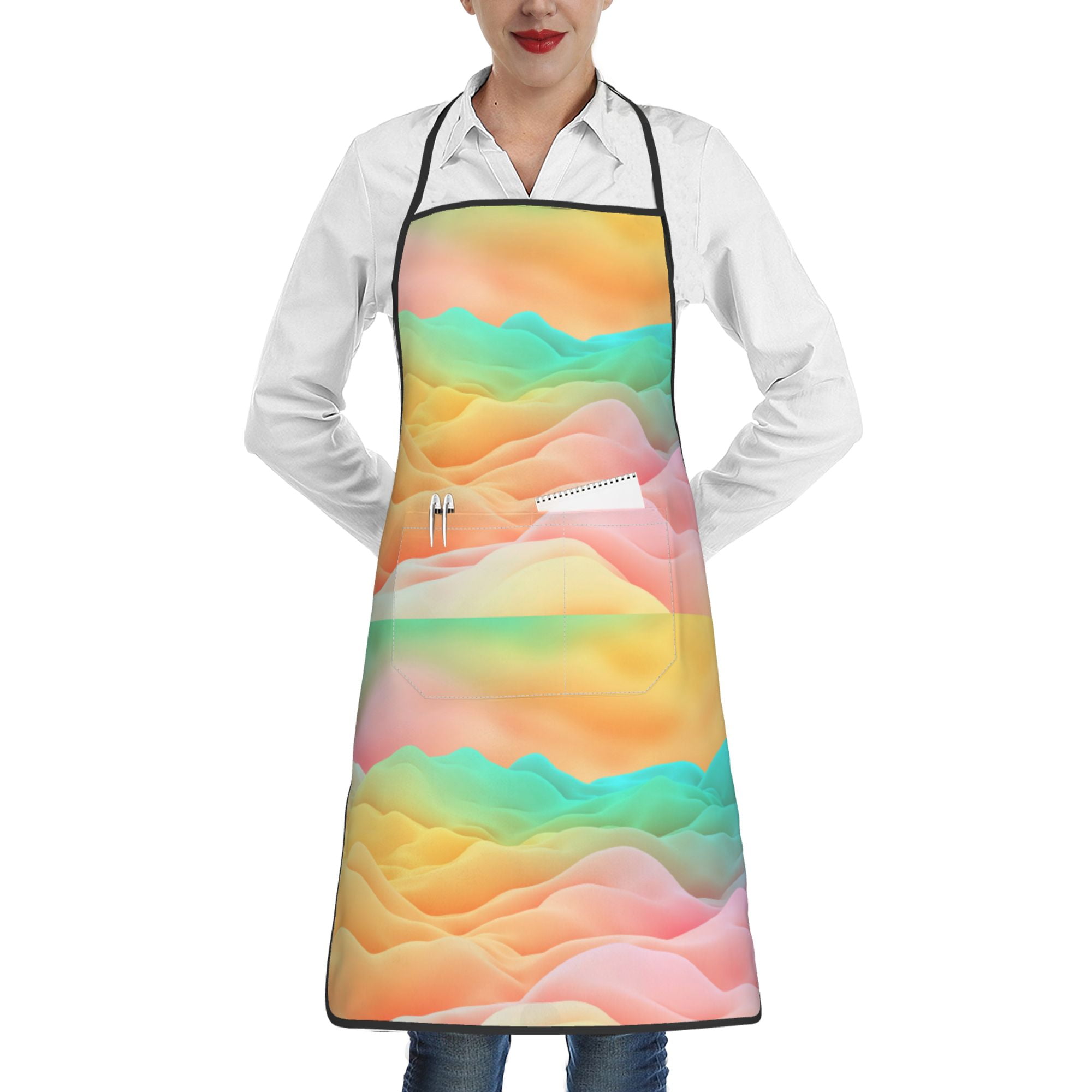 Cooking Apron HD picture of color clouds Kitchen Apron For Baking/BBQ ...