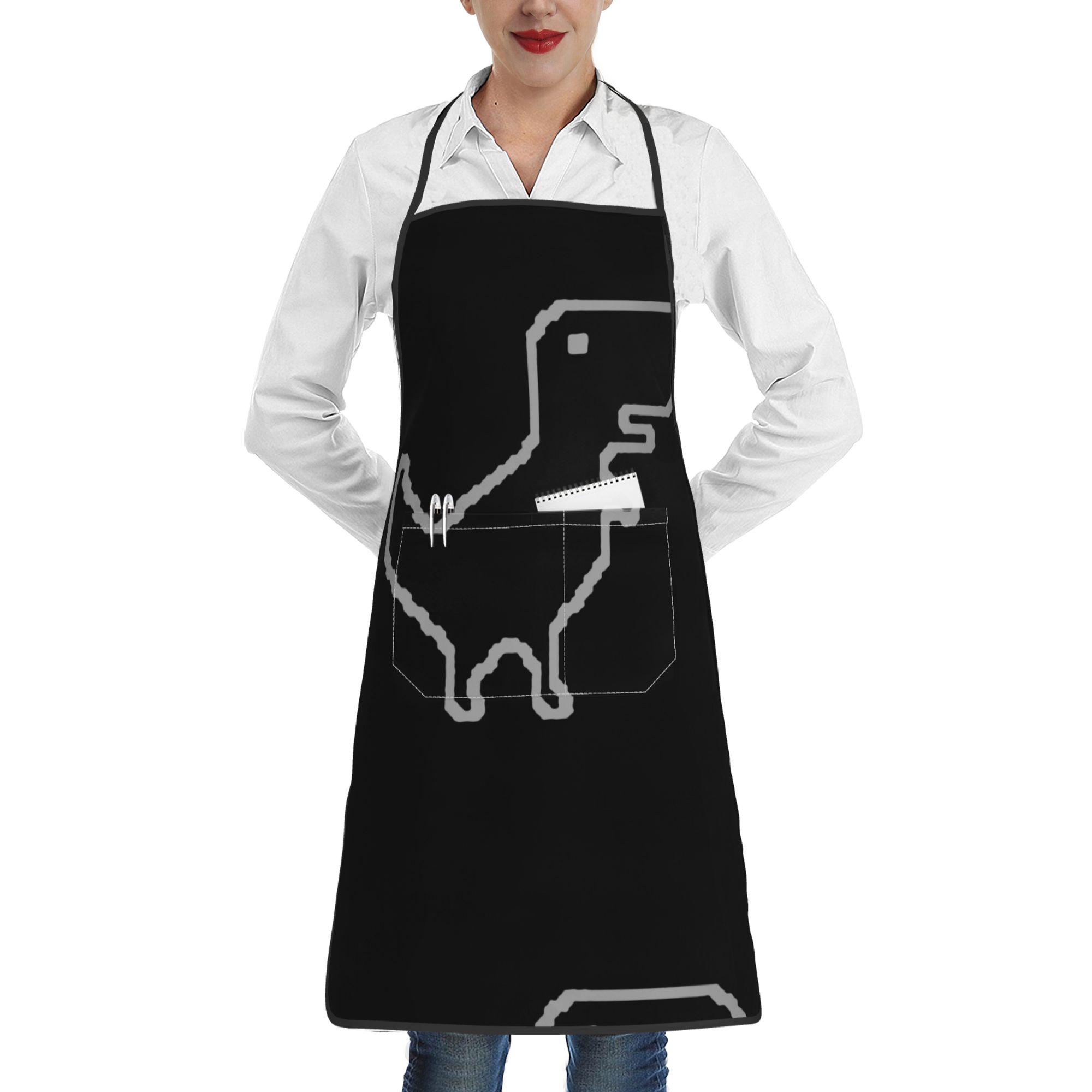 Cooking Apron Magic dinosaur Kitchen Apron For Baking/BBQ Men Women ...