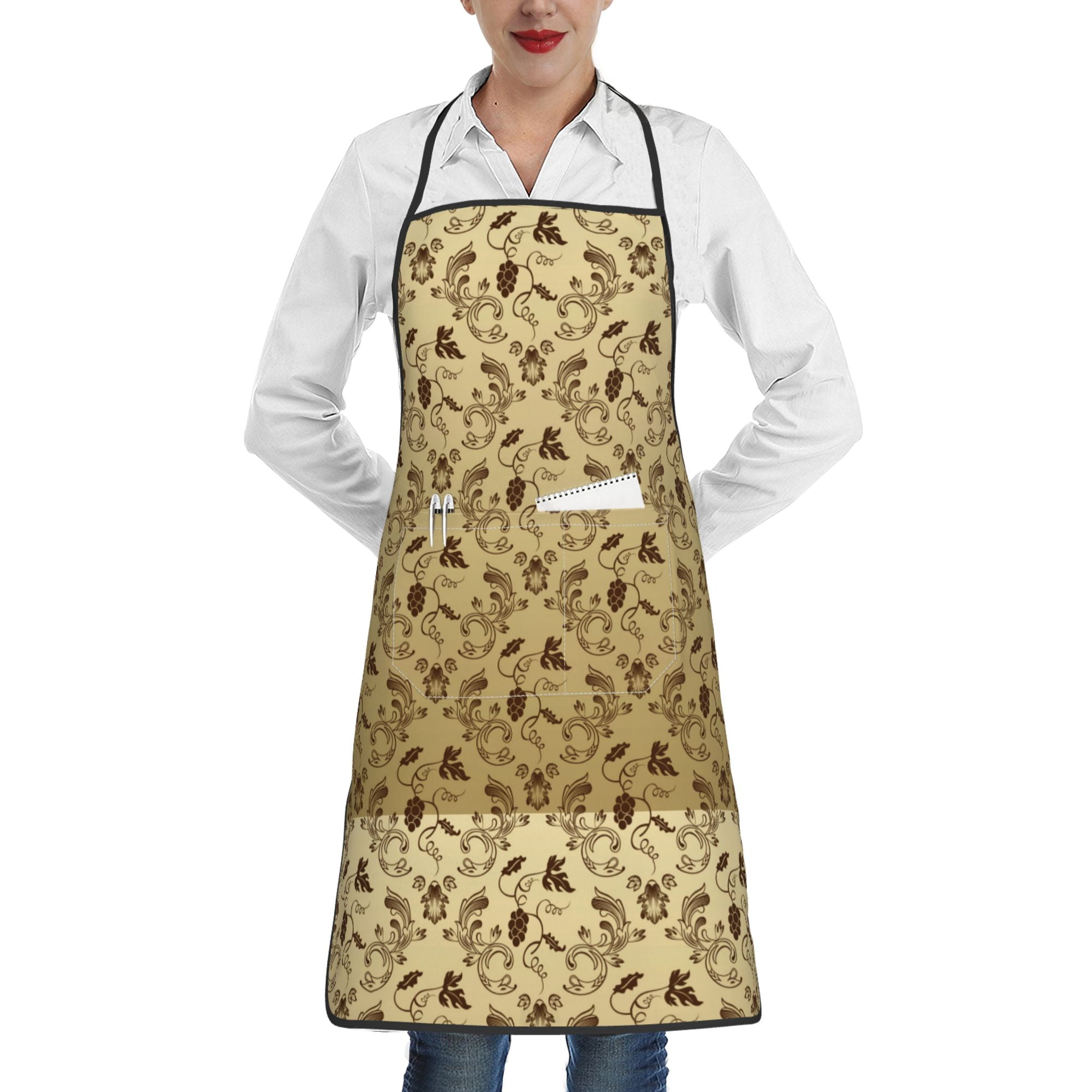 Cooking Apron Seamless Vintage Backgrounds Kitchen Apron For Baking/BBQ ...